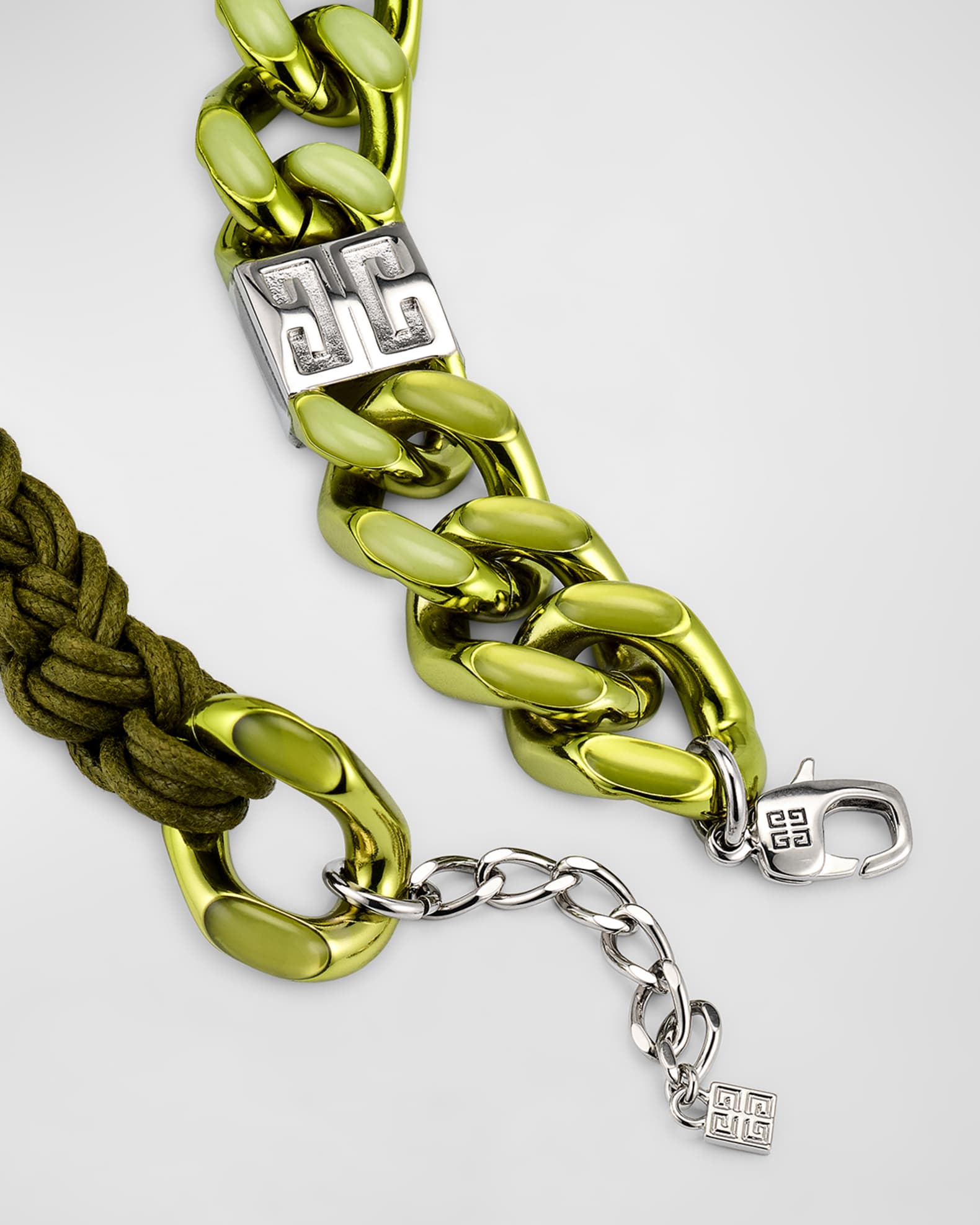 Givenchy Men's Enamel and Macrame Short Chain Necklace | Neiman Marcus