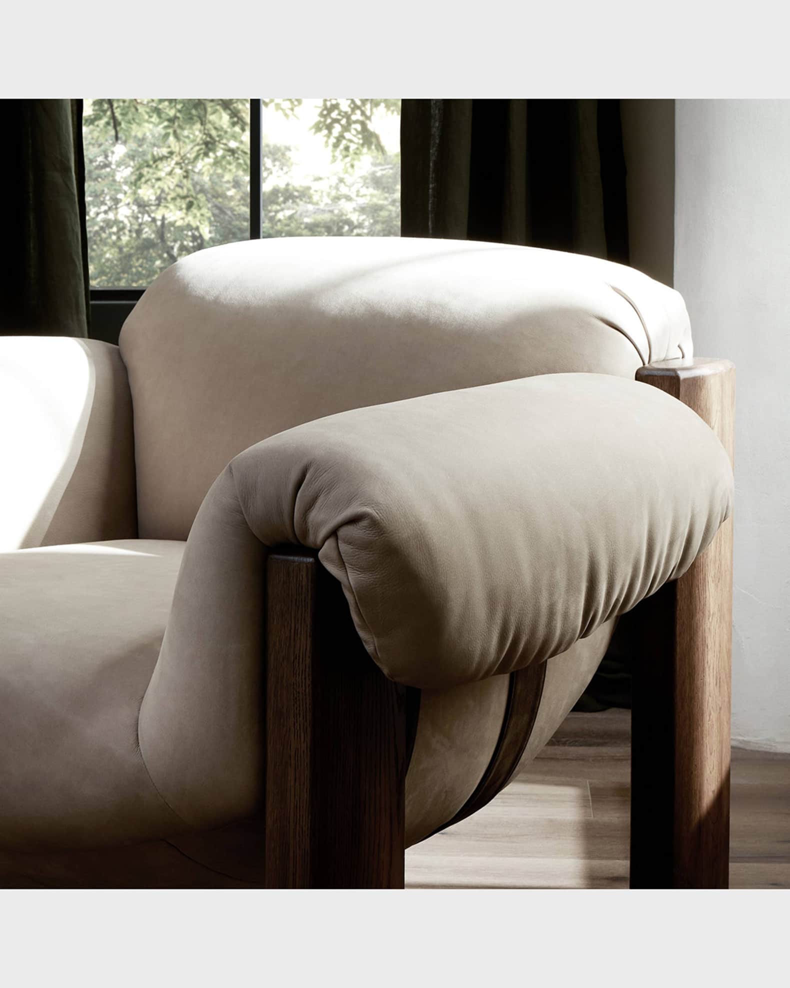 Four Hands Samena Suede Leather Chair | Neiman Marcus