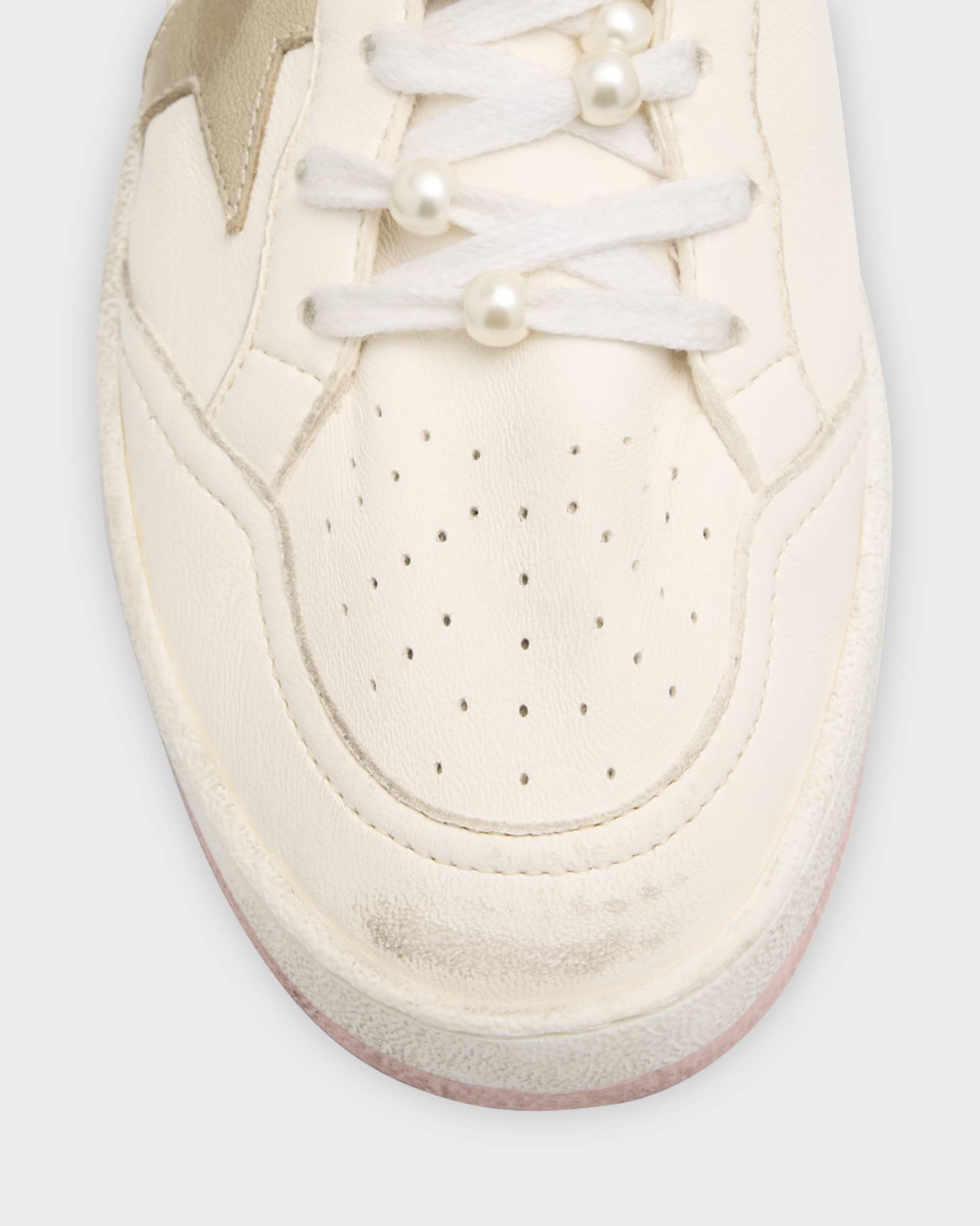 Golden Goose Ball Star Pearly Glitter Low-Top Sneakers | Neiman Marcus