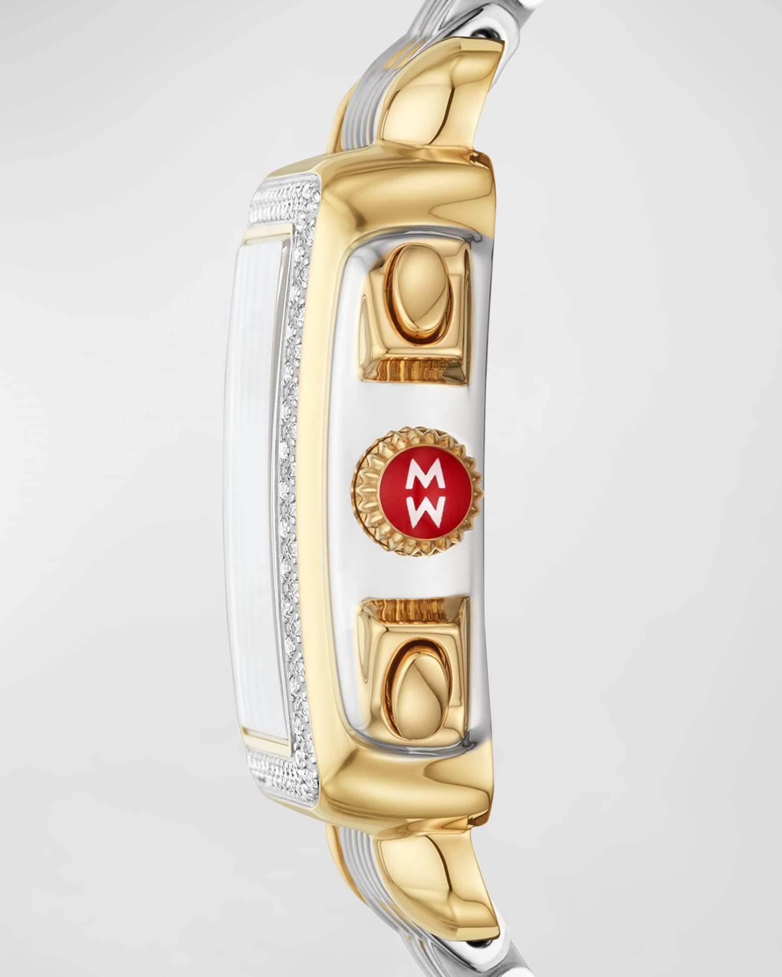 MICHELE Deco Two Tone High Shine Watch with Diamonds | Neiman Marcus