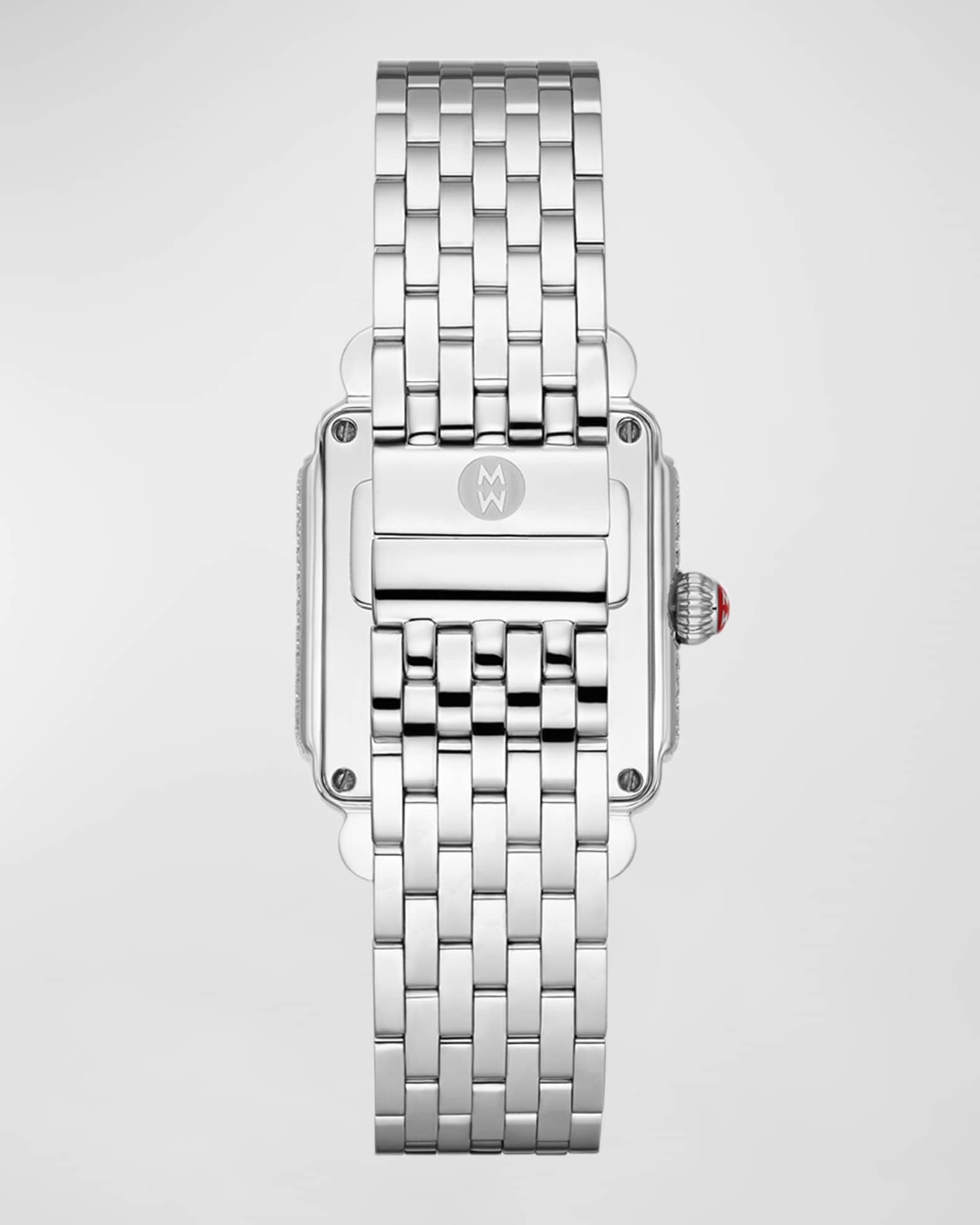 MICHELE Limited Edition Deco Madison Mid Peony Pave Center Watch ...