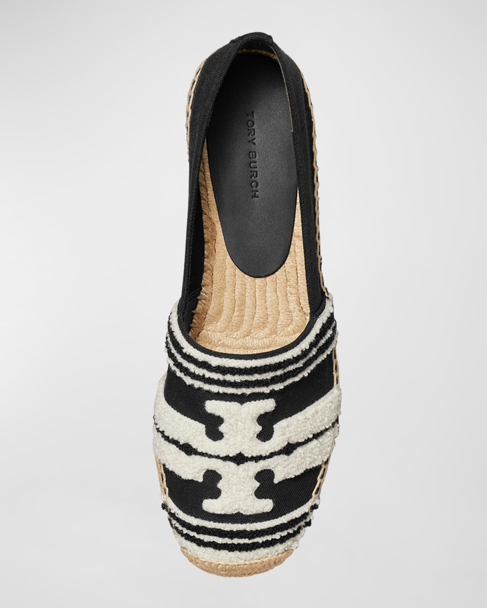 Tory Burch Double T Cotton Espadrilles | Neiman Marcus