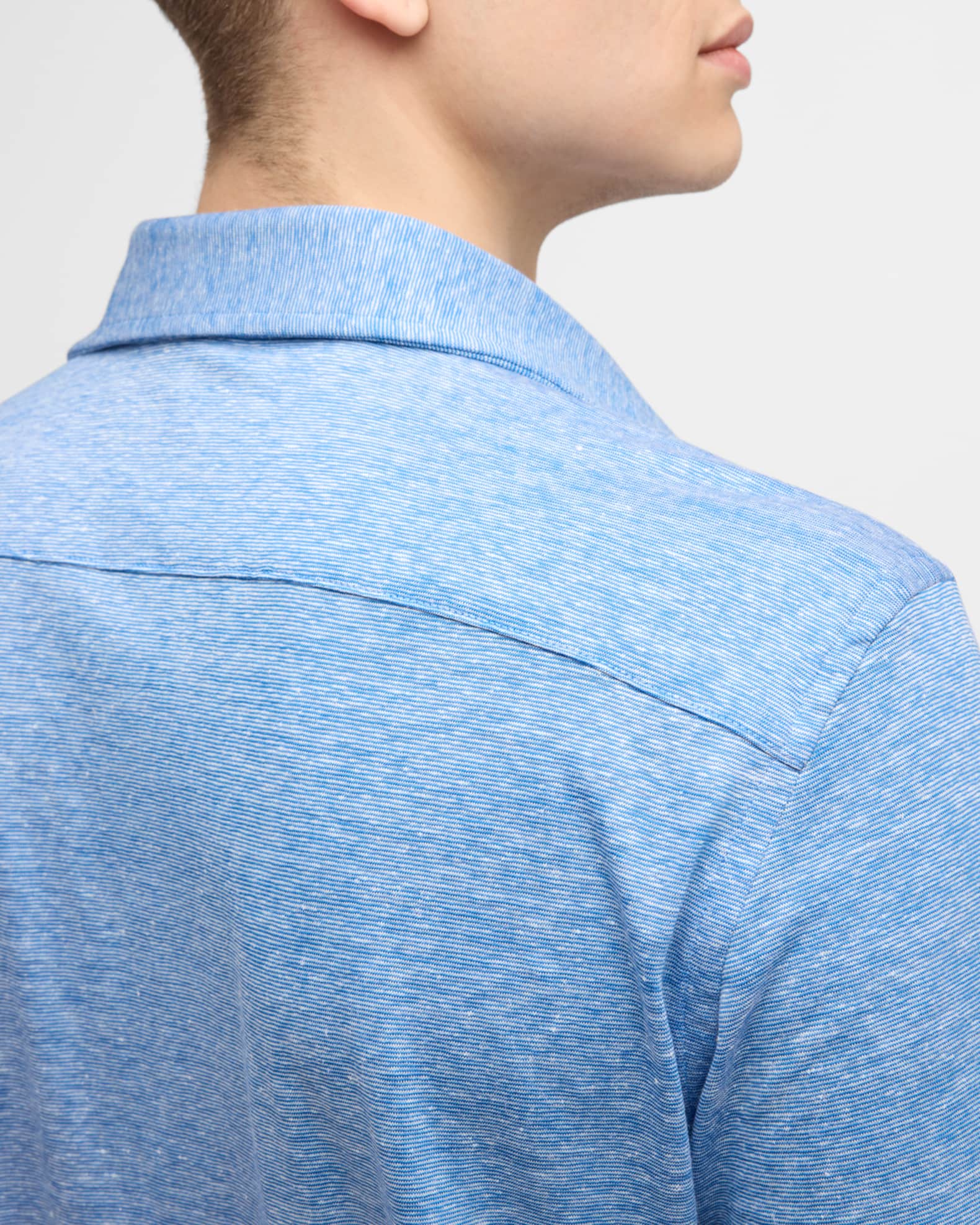 Baldassari Men's Reda Active Wool-Linen Polo Shirt | Neiman Marcus