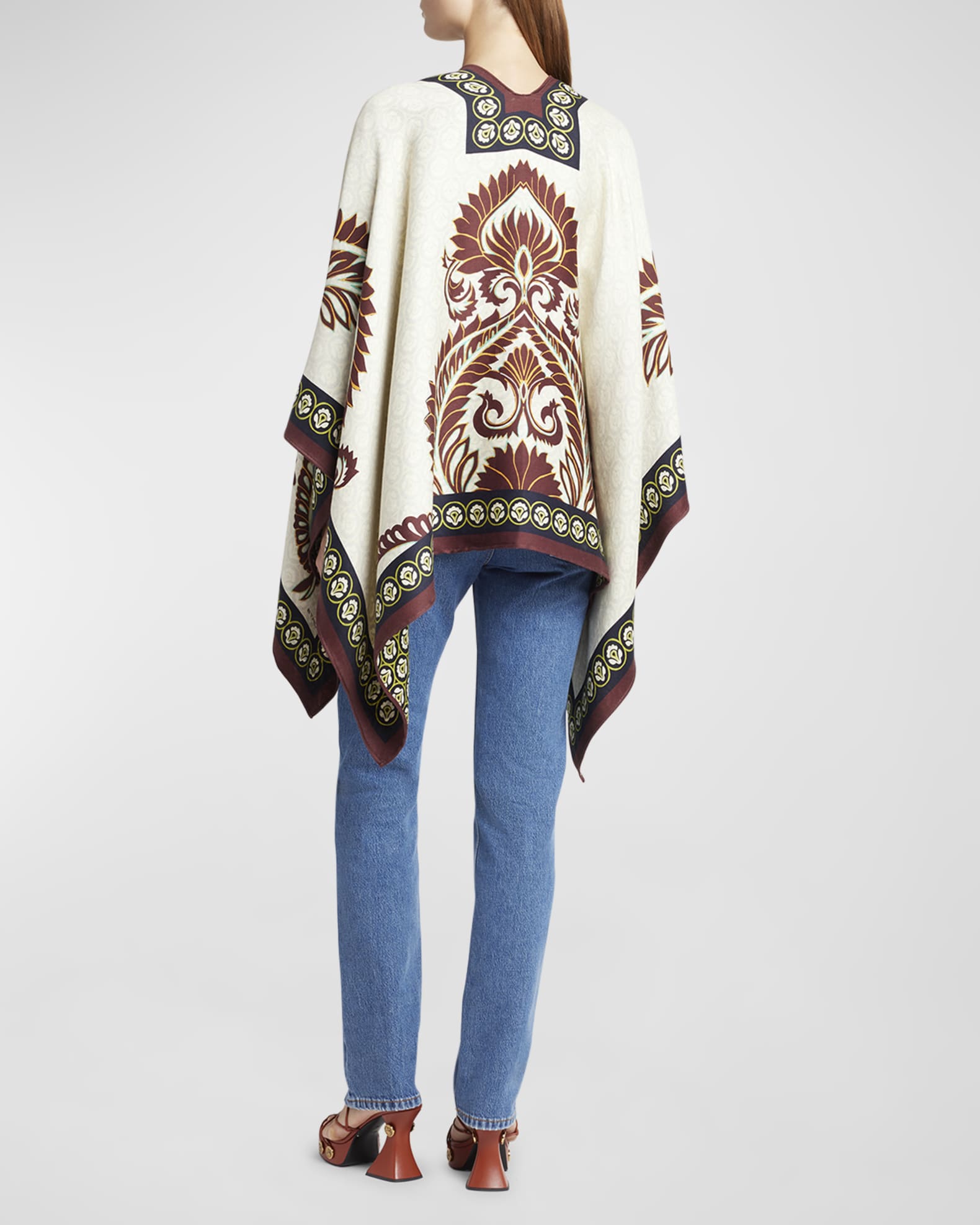 Etro Bohemian Patterned Cape | Neiman Marcus