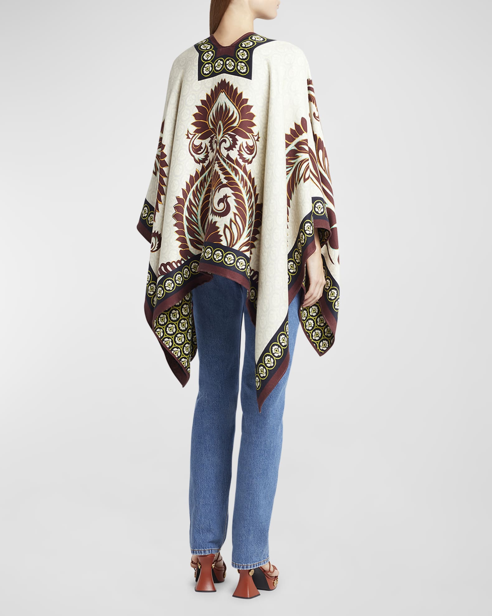 Etro Bohemian Patterned Cape | Neiman Marcus