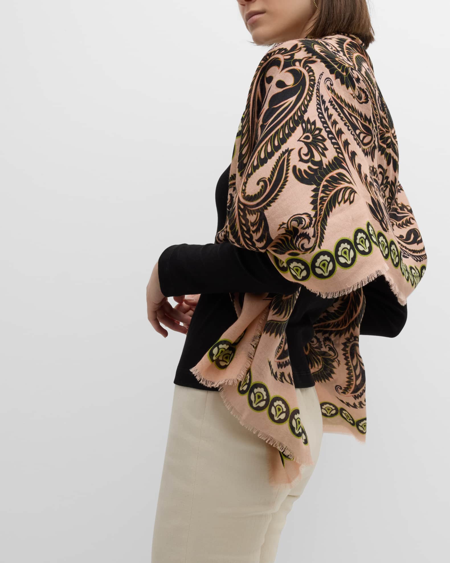 Etro Floral Patterned Silk Scarf | Neiman Marcus