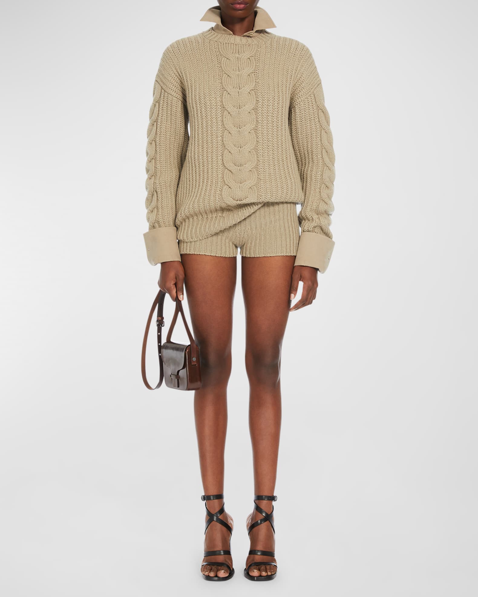 Max Mara Knit Mini Shorts | Neiman Marcus
