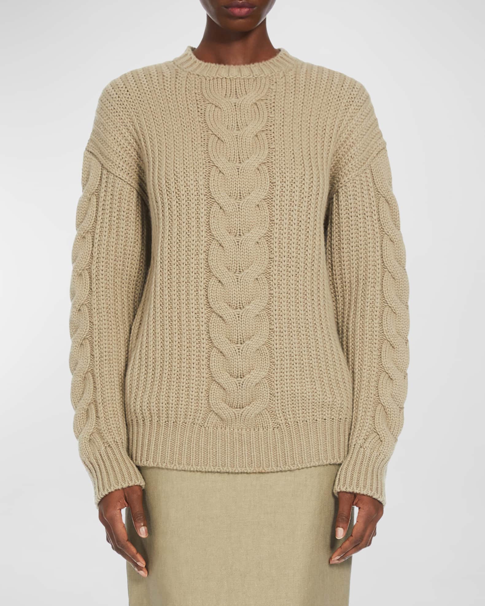 Max Mara Cable Knit Sweater | Neiman Marcus