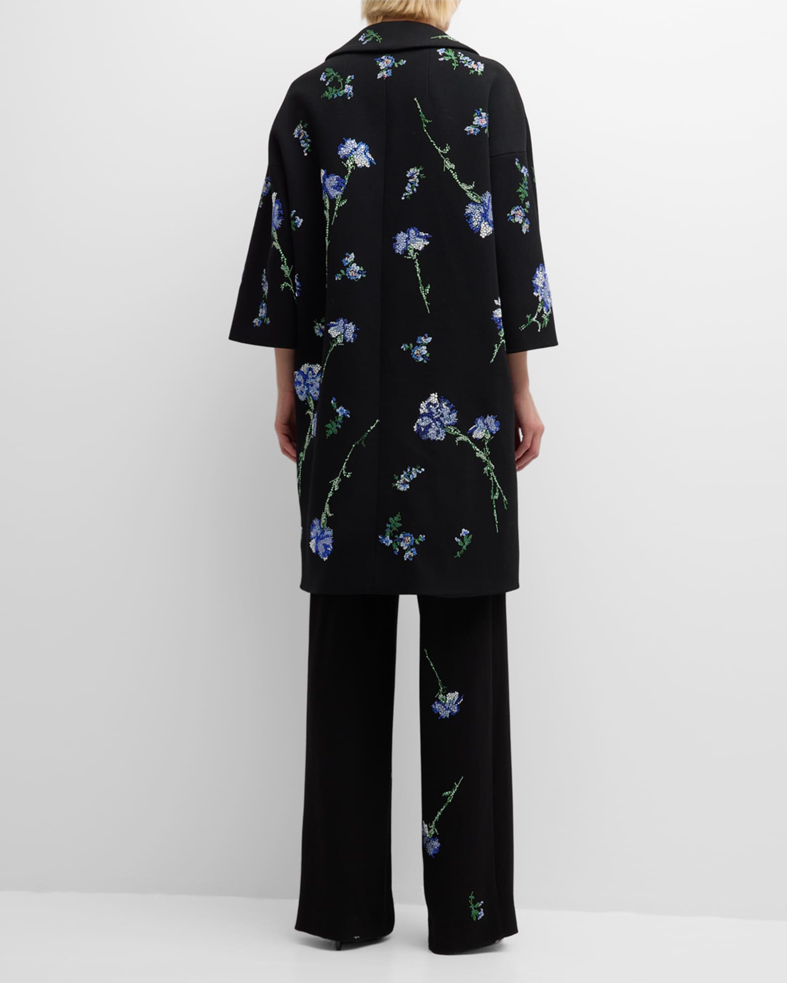 Libertine Cecil Beaton Top Coat with Blue Carnation Crystal Detail ...