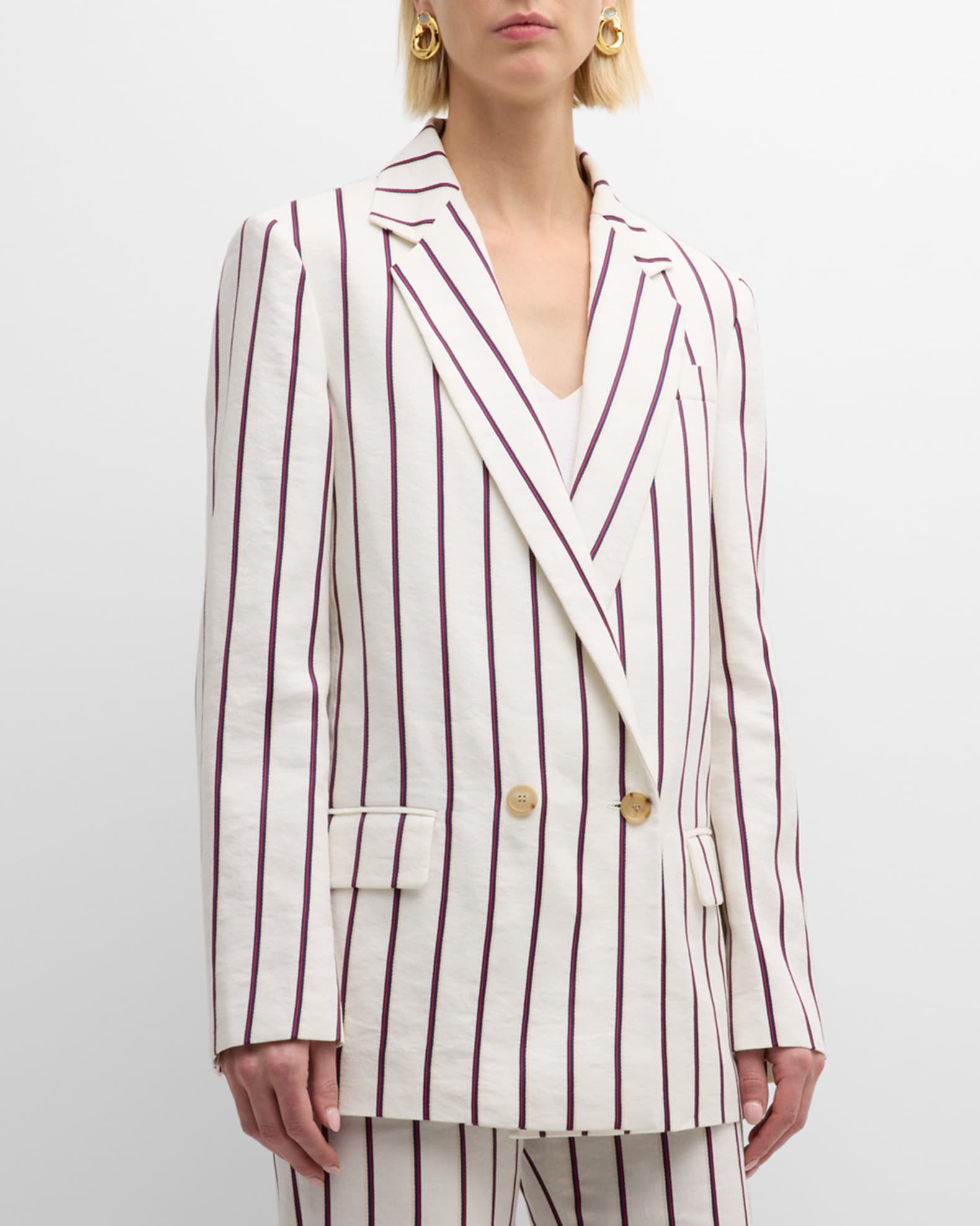 CALLAS Milano Yvonne Striped Blazer Jacket | Neiman Marcus