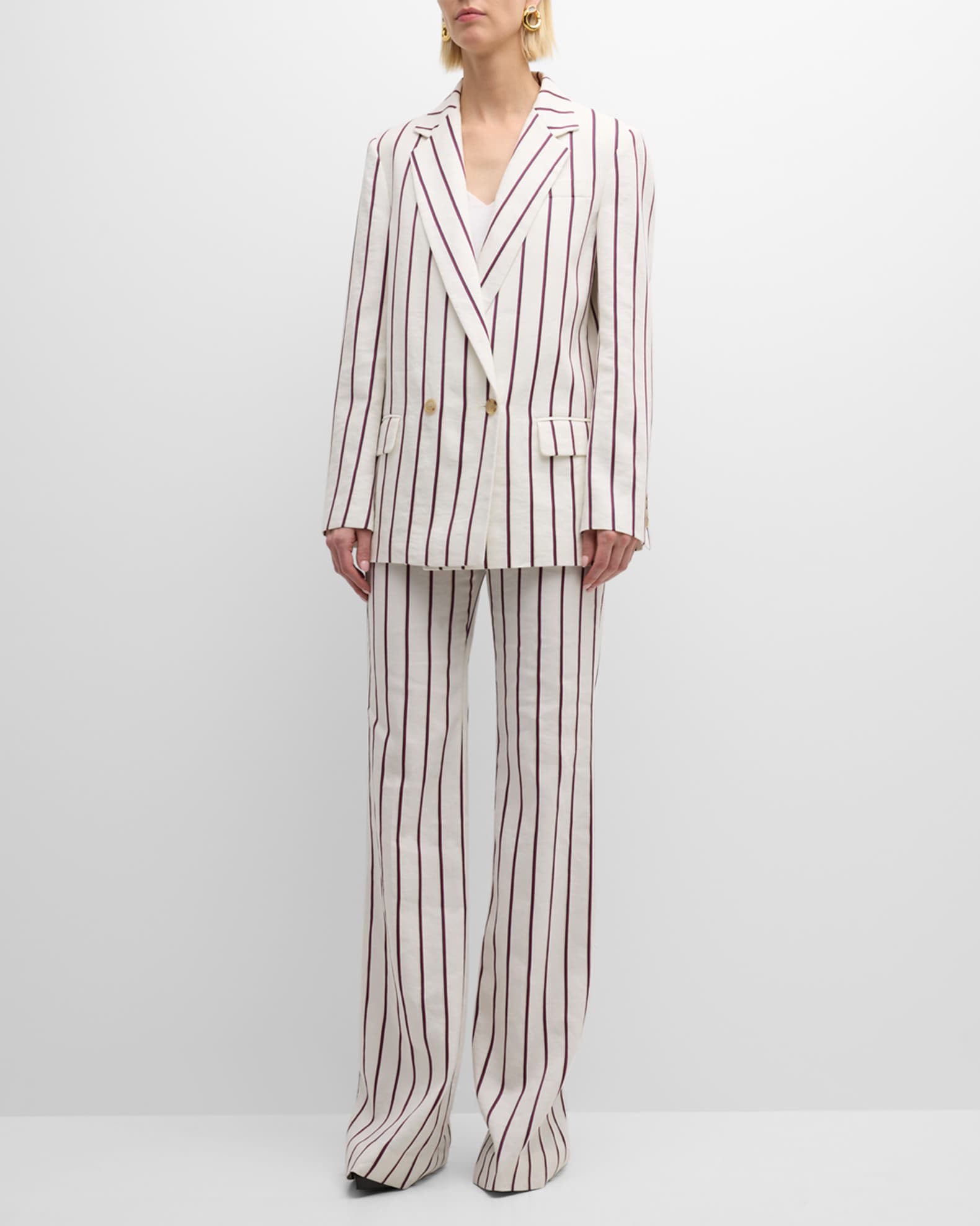 Striped Linen Suit | Neiman Marcus
