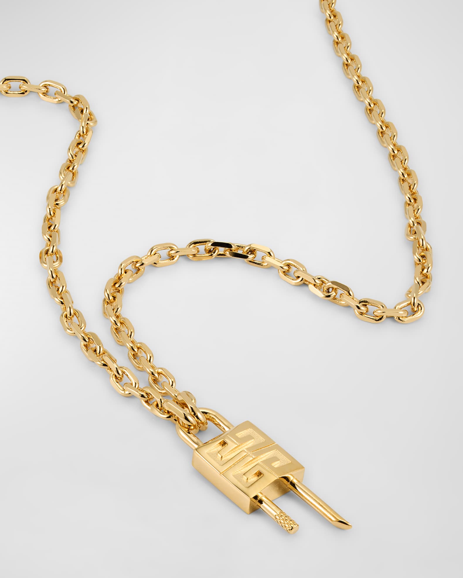 Givenchy Golden 4G Mini Lock Necklace | Neiman Marcus
