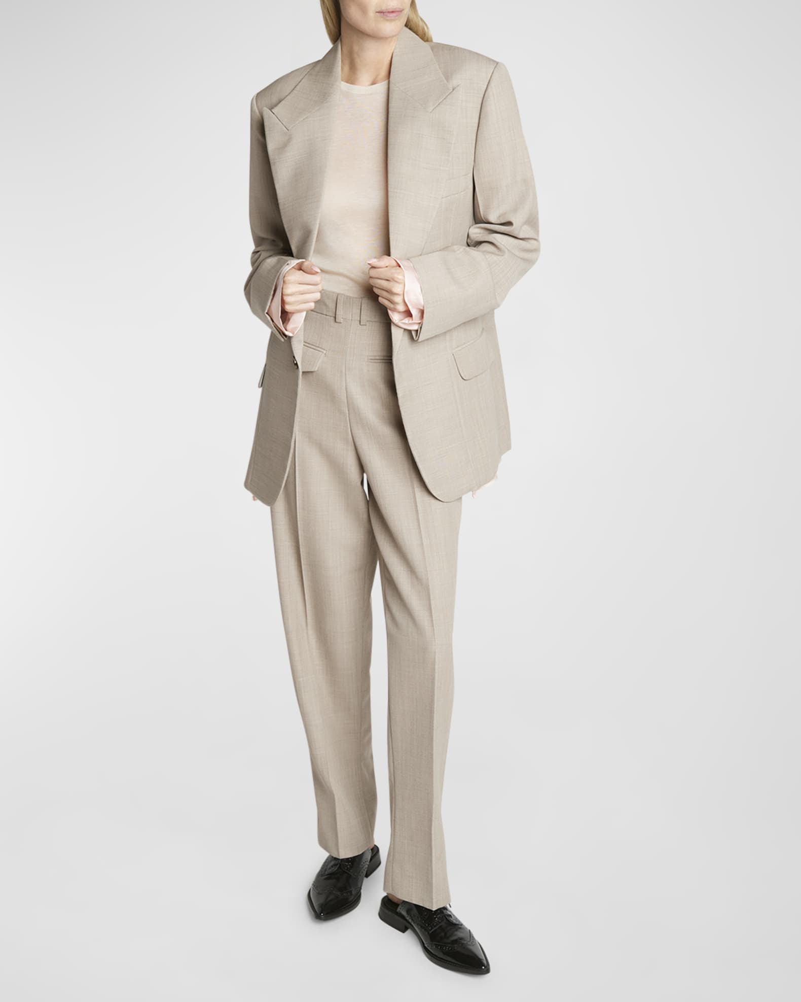 Reverse Front Wool Suit | Neiman Marcus
