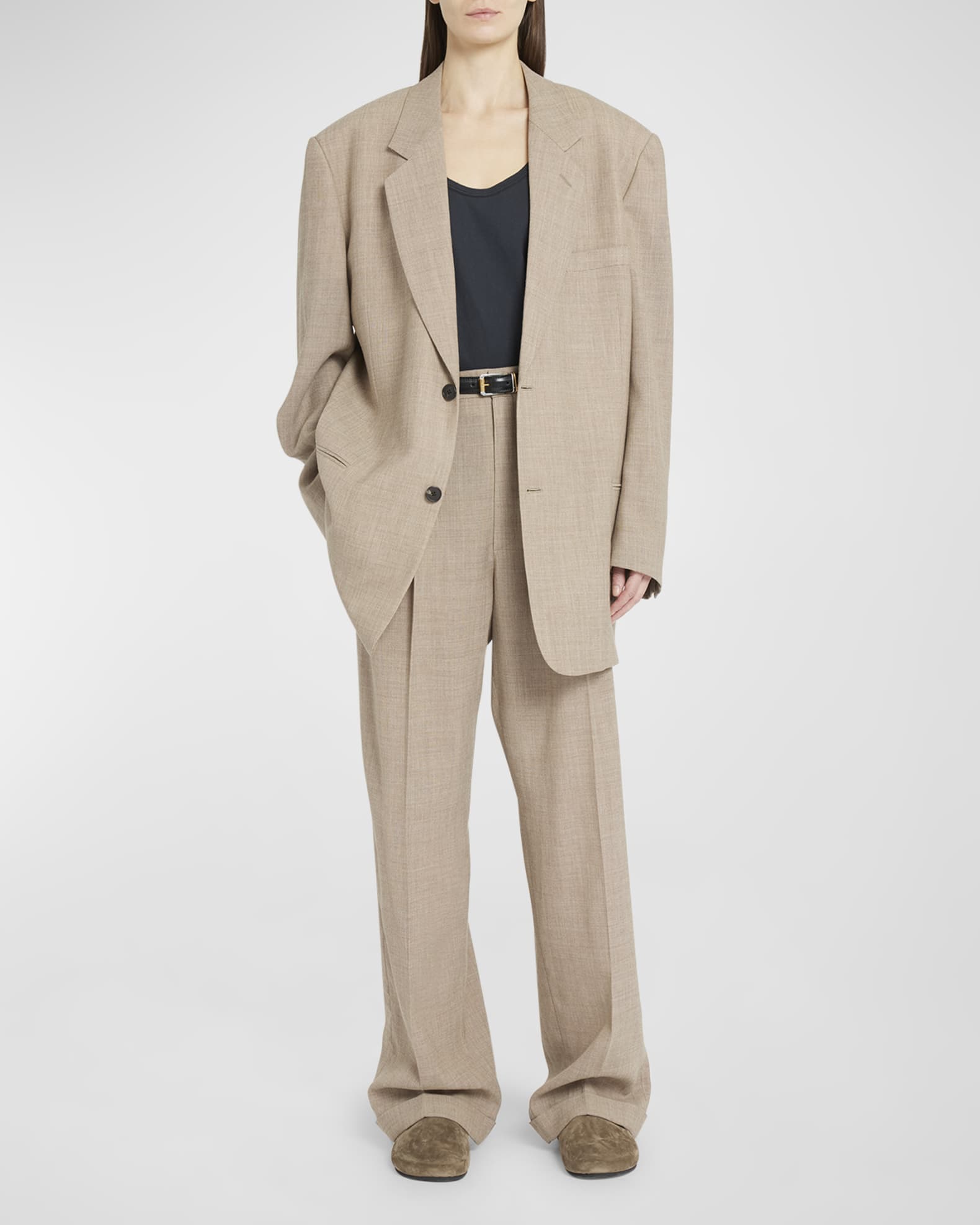 THE ROW Marina Oversized Wool Jacket | Neiman Marcus