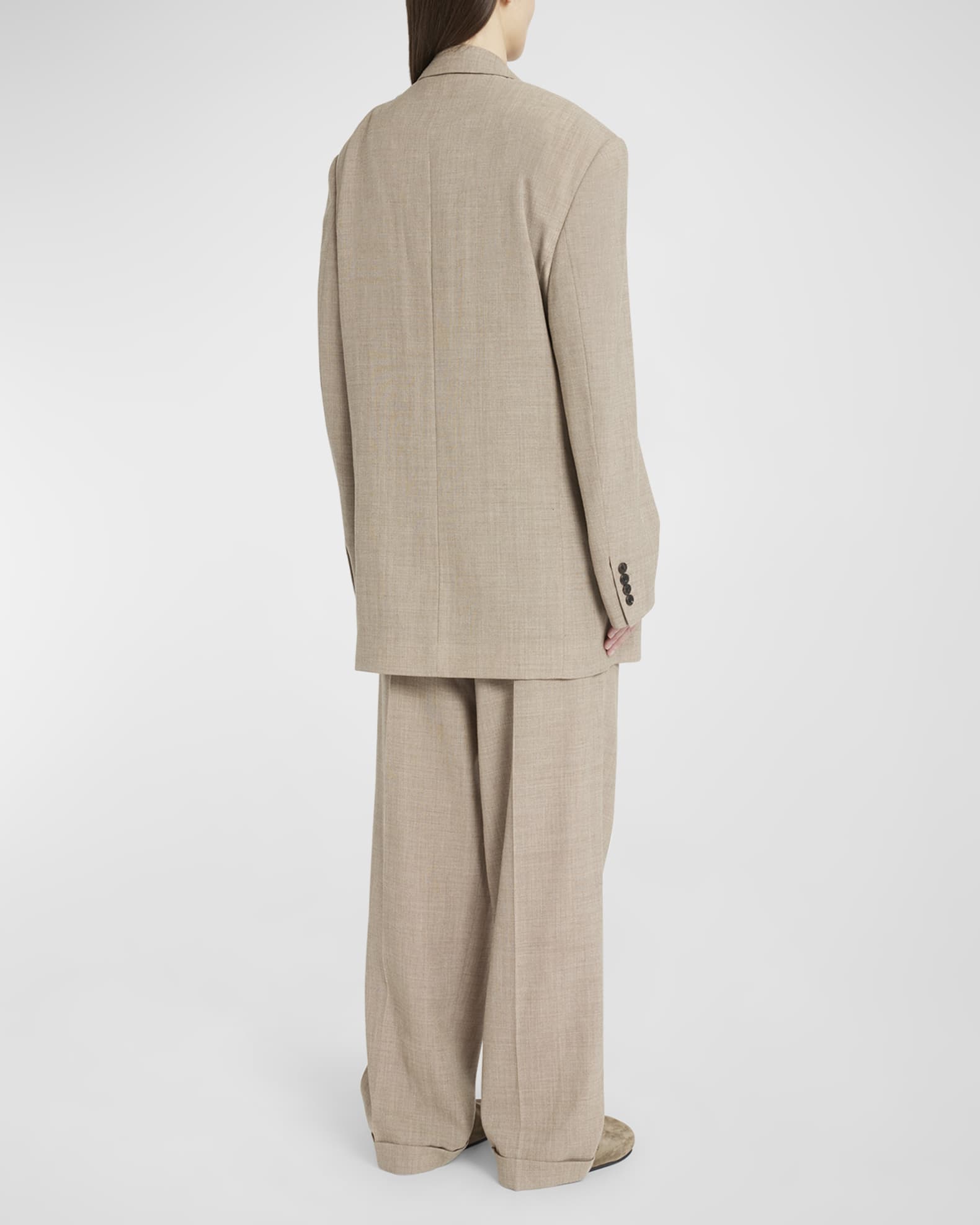 THE ROW Marina Oversized Wool Jacket | Neiman Marcus