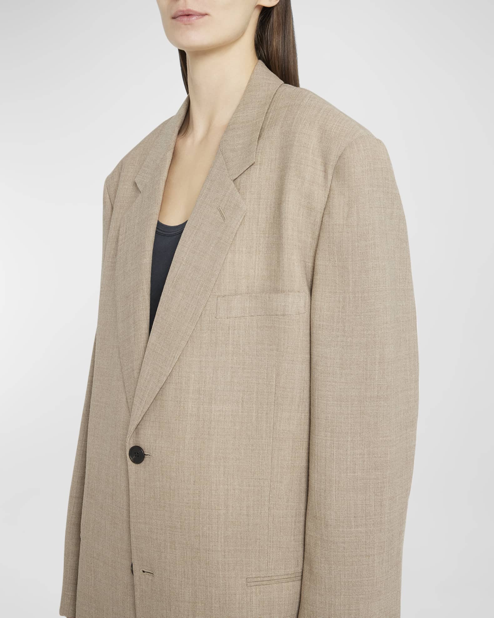 THE ROW Marina Oversized Wool Jacket | Neiman Marcus