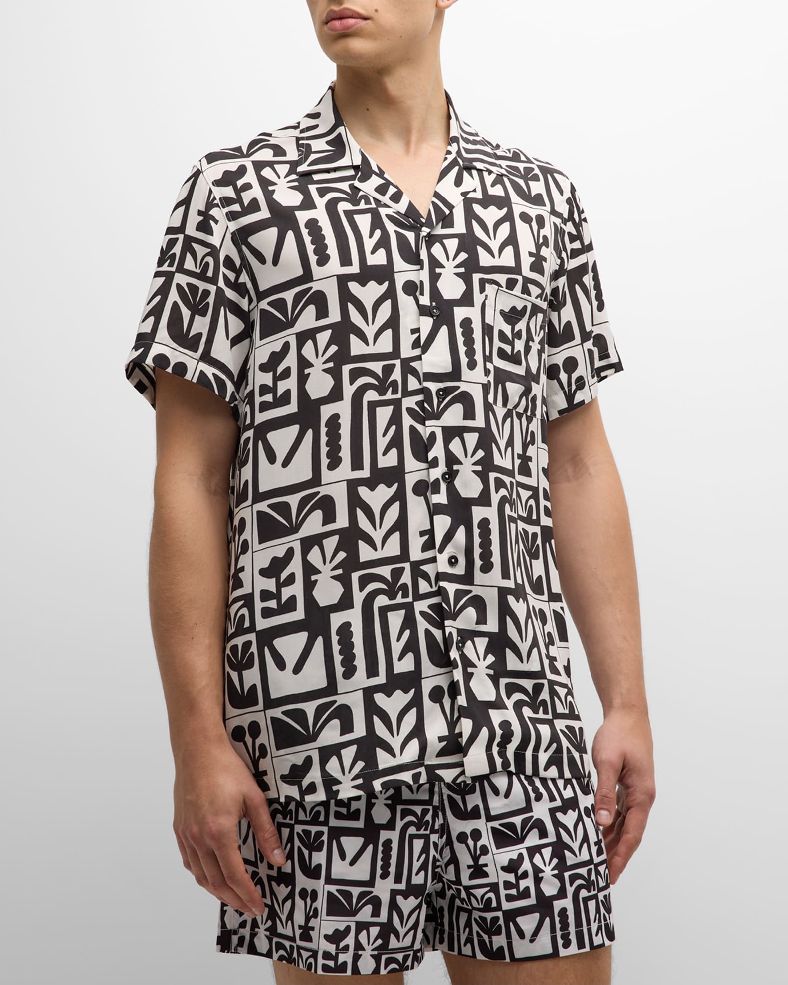 ARRELS Men's Timo Kuilder Blooming Camp Shirt | Neiman Marcus