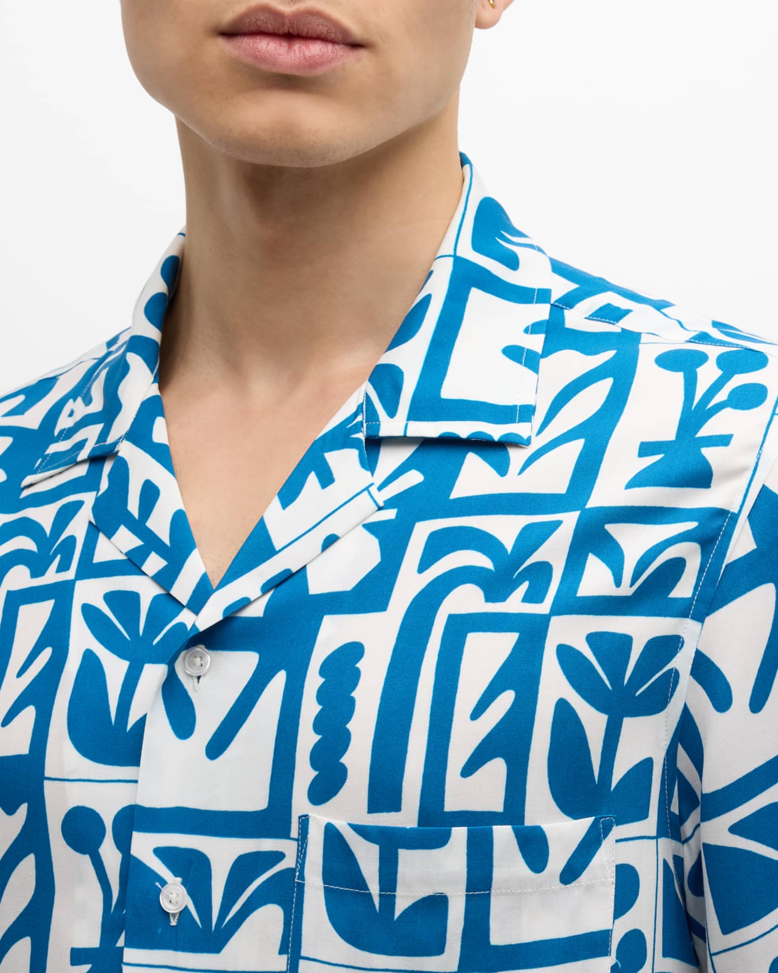 ARRELS Men's Kikuo Johnson Flying Fish Camp Shirt | Neiman Marcus