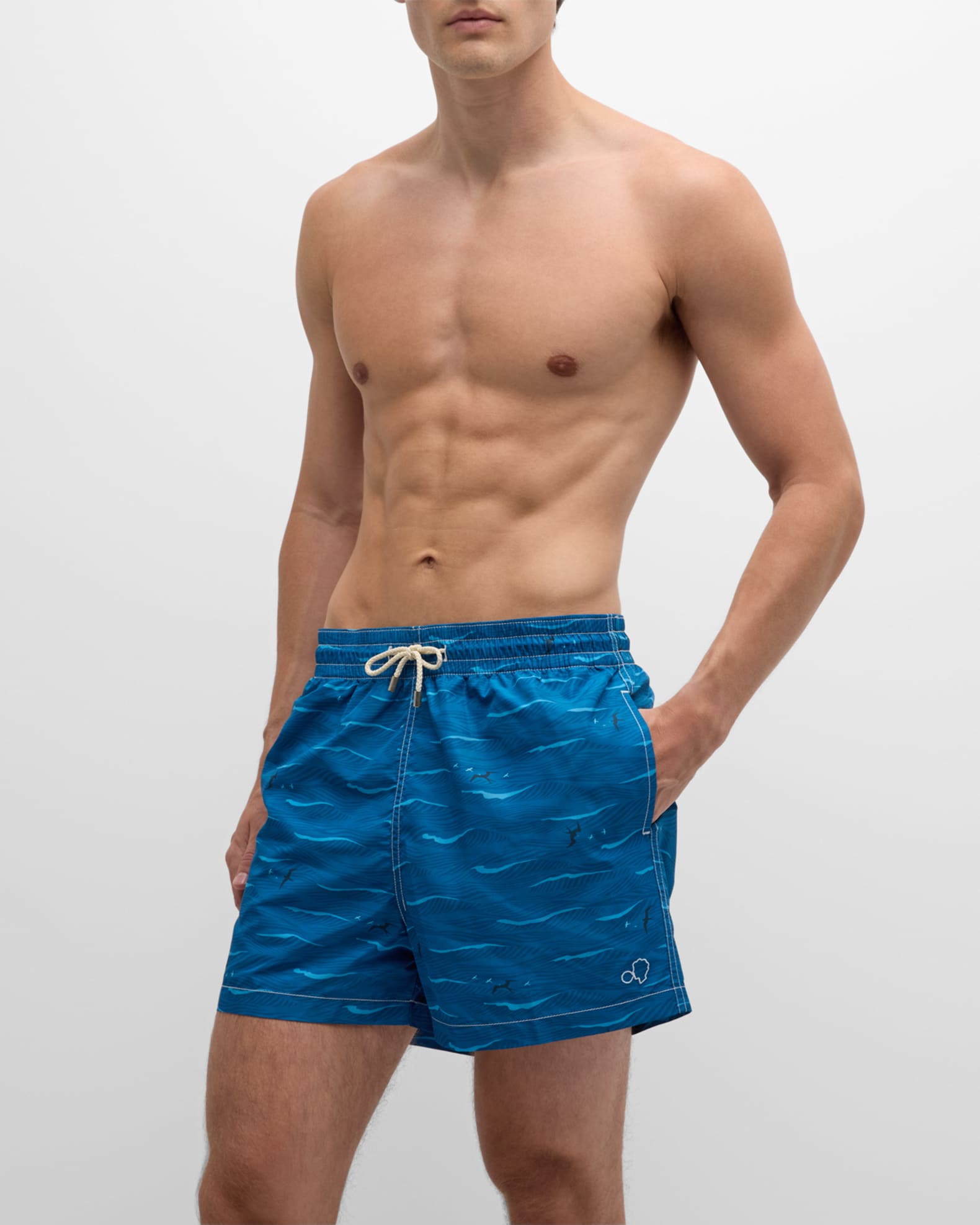 ARRELS Men's Kikuo Johnson Flying Fish Swim Trunks | Neiman Marcus