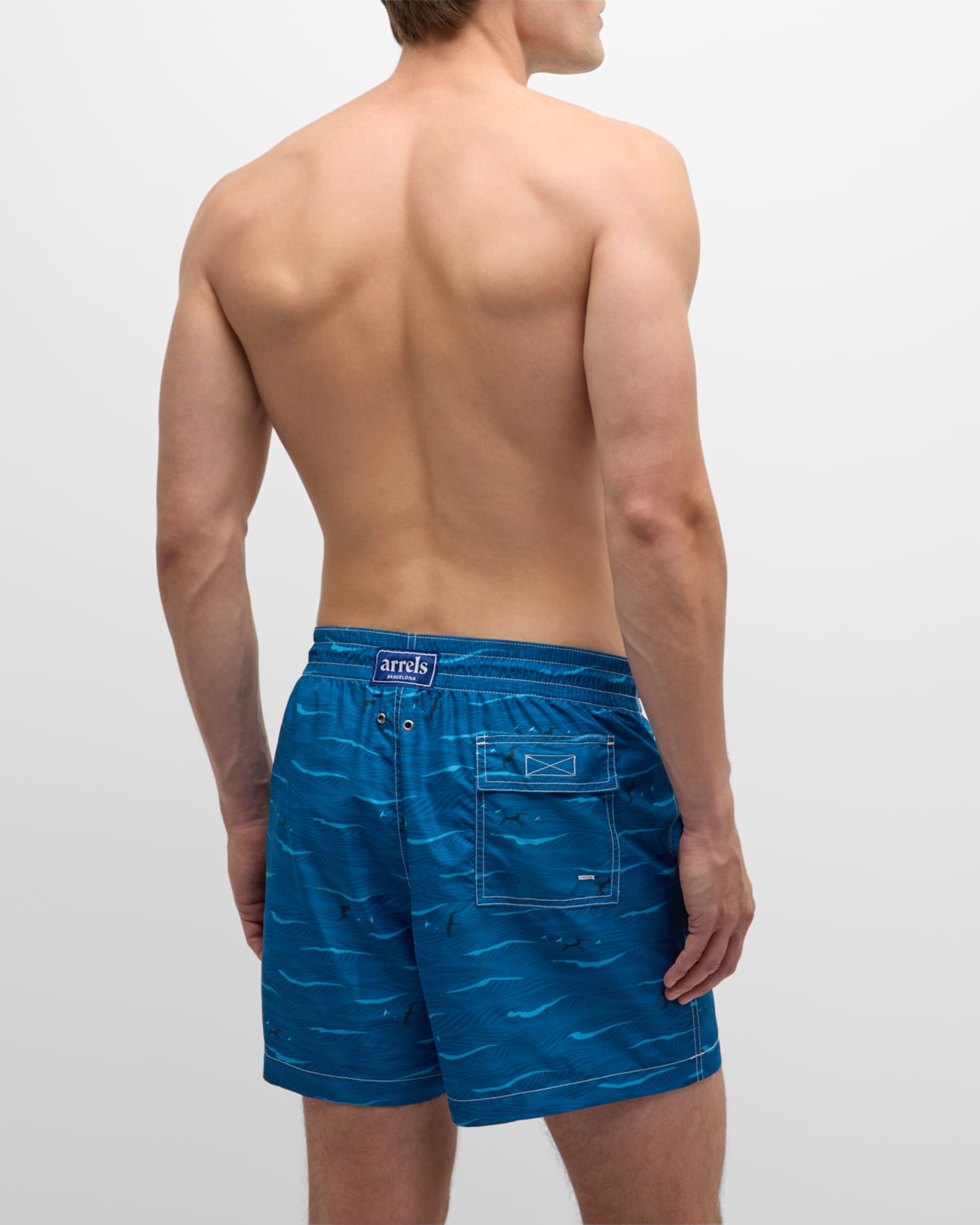 ARRELS Men's Kikuo Johnson Flying Fish Swim Trunks | Neiman Marcus