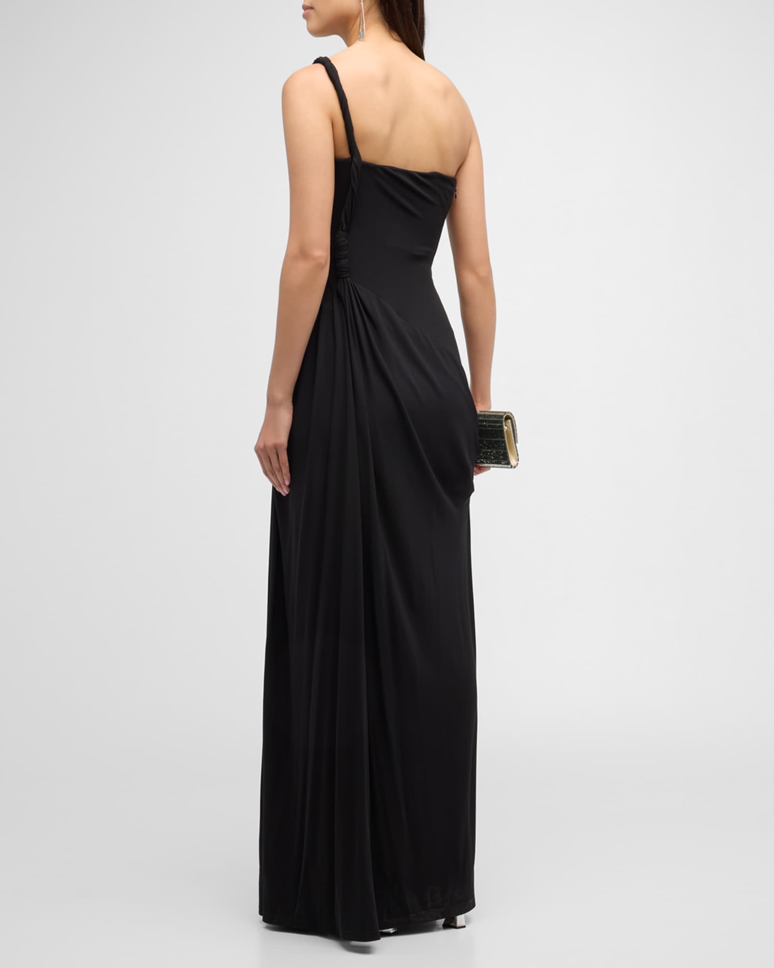 SIMKHAI Sone Draped One-Shoulder Column Gown | Neiman Marcus