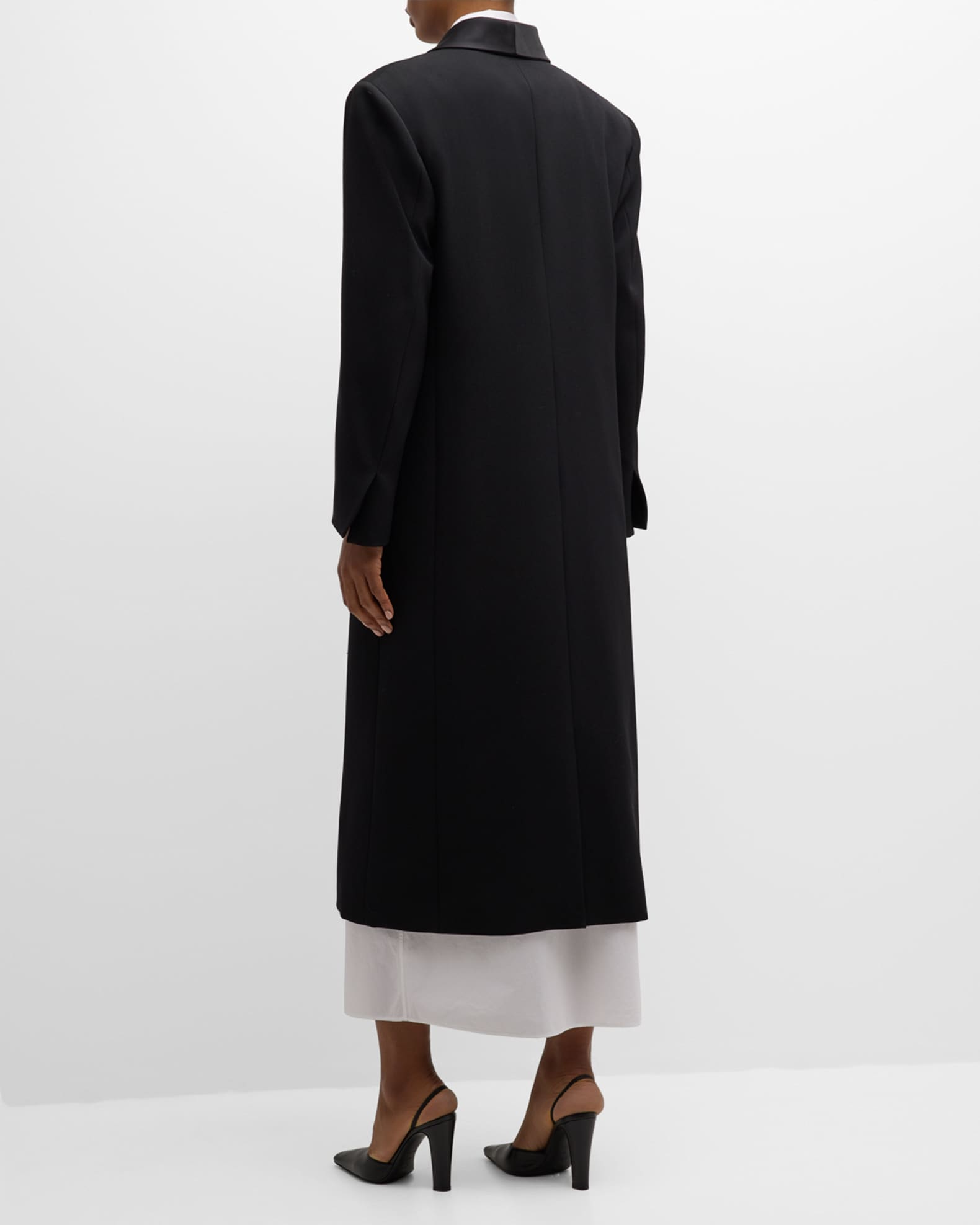 THE ROW Sciur Double-Breasted Long Wool Coat | Neiman Marcus