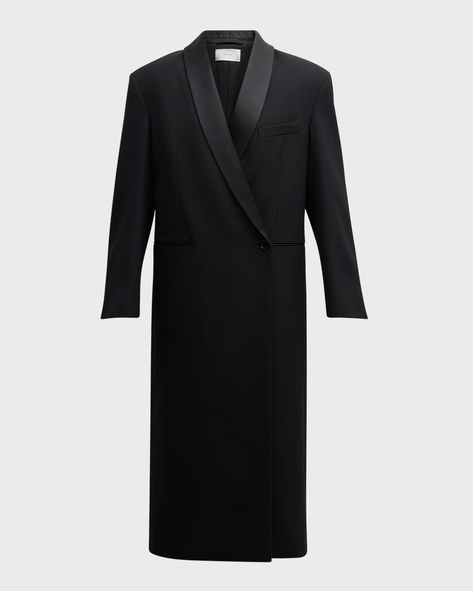 THE ROW Sciur Double-Breasted Long Wool Coat | Neiman Marcus