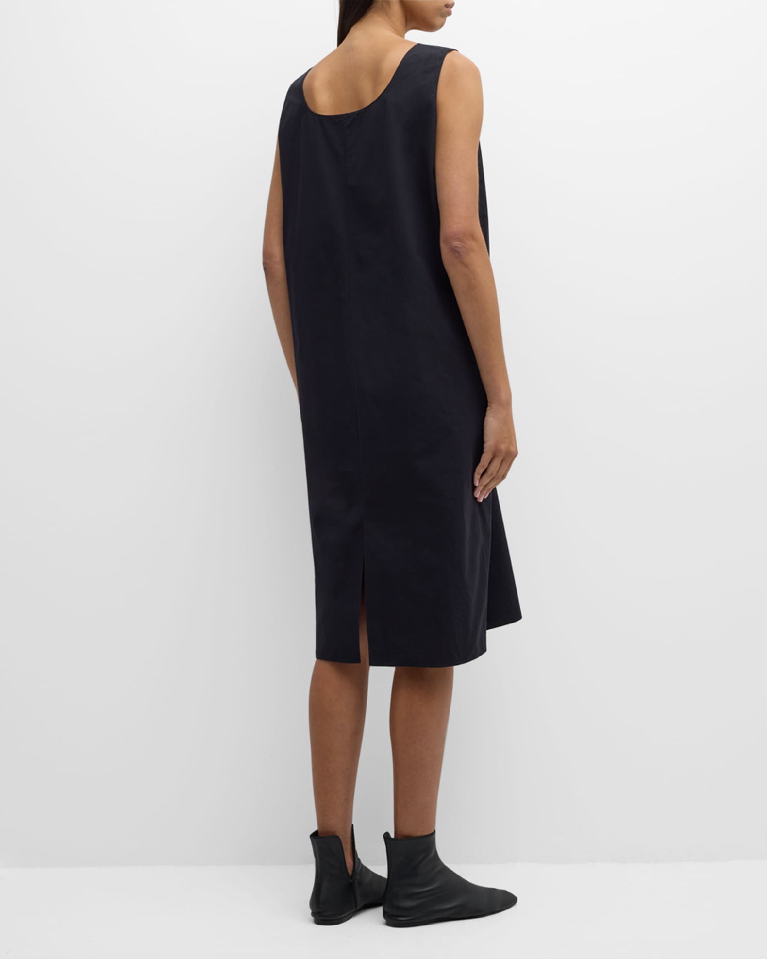 THE ROW Janah Scoop-Neck Sleeveless Midi Shift Dress | Neiman Marcus
