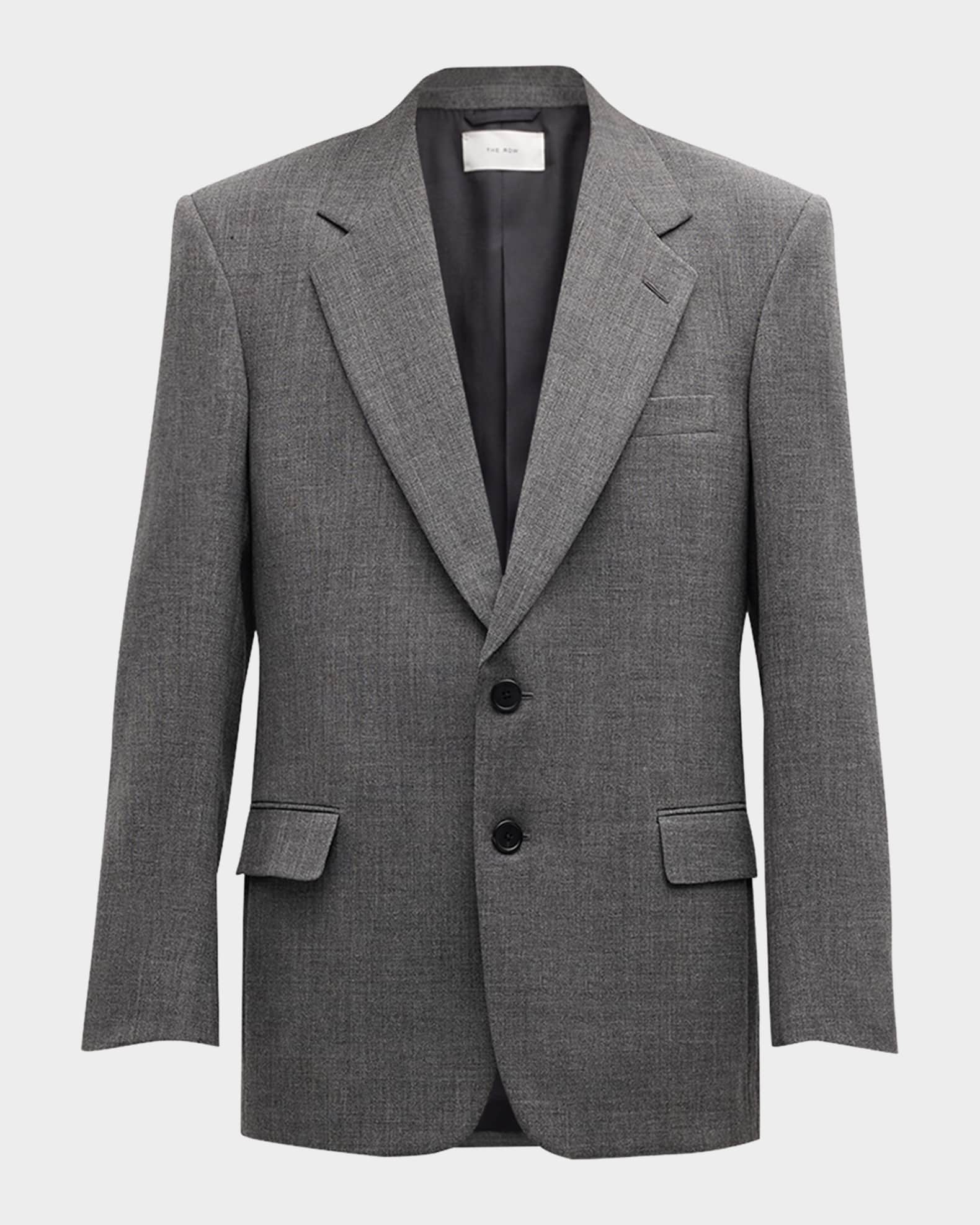 THE ROW Phil Oversized Single-Breasted Jacket | Neiman Marcus