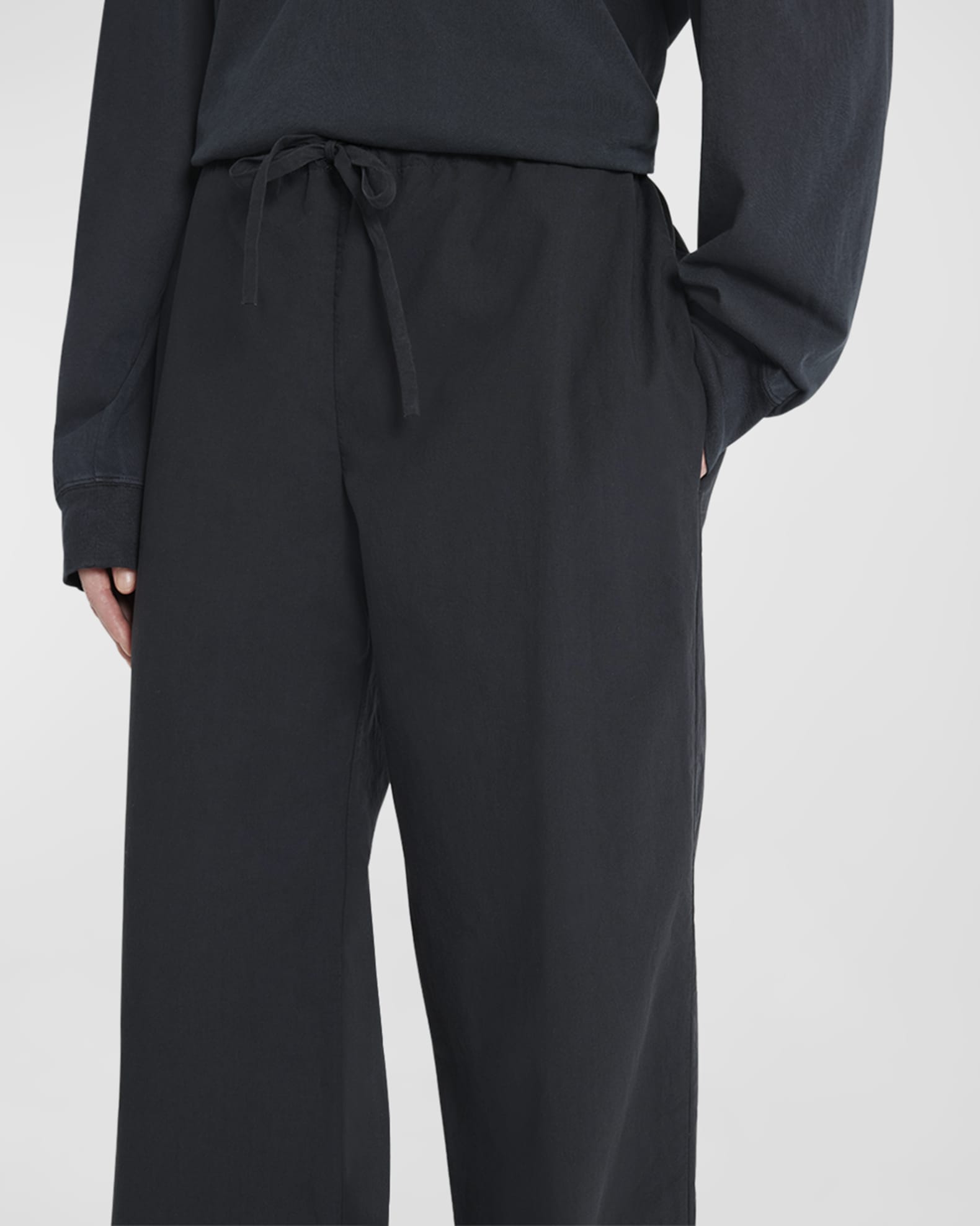 THE ROW Jugi Mid-Rise Wide-Leg Pull-On Pants | Neiman Marcus