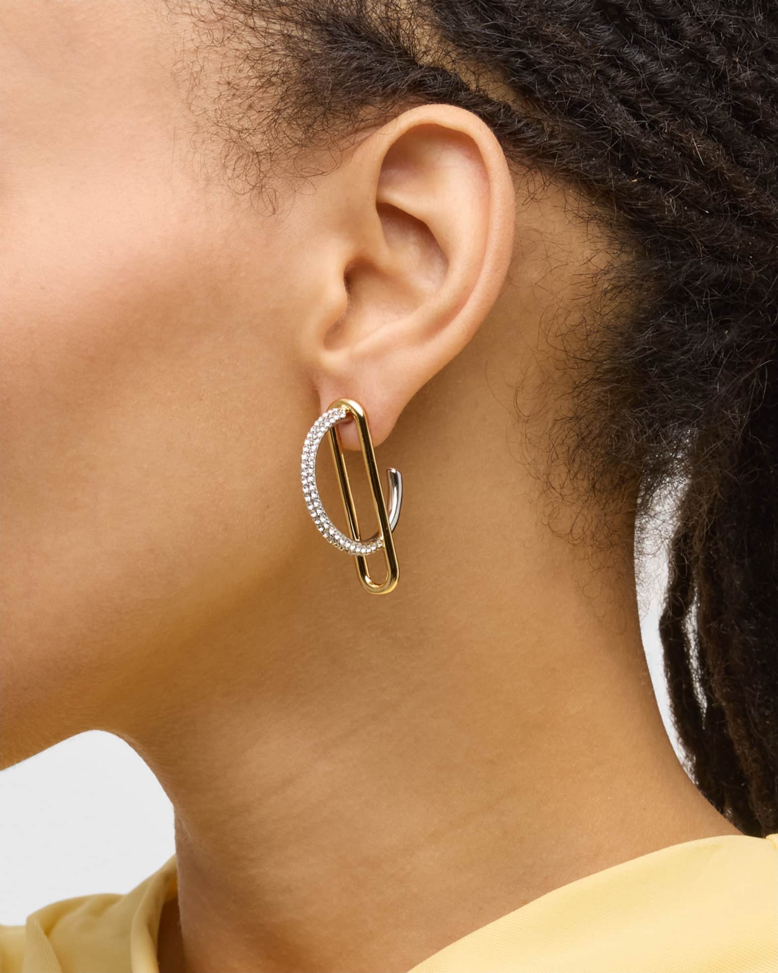 DEMARSON Mini Astra Two-Tone Hoop Earrings | Neiman Marcus