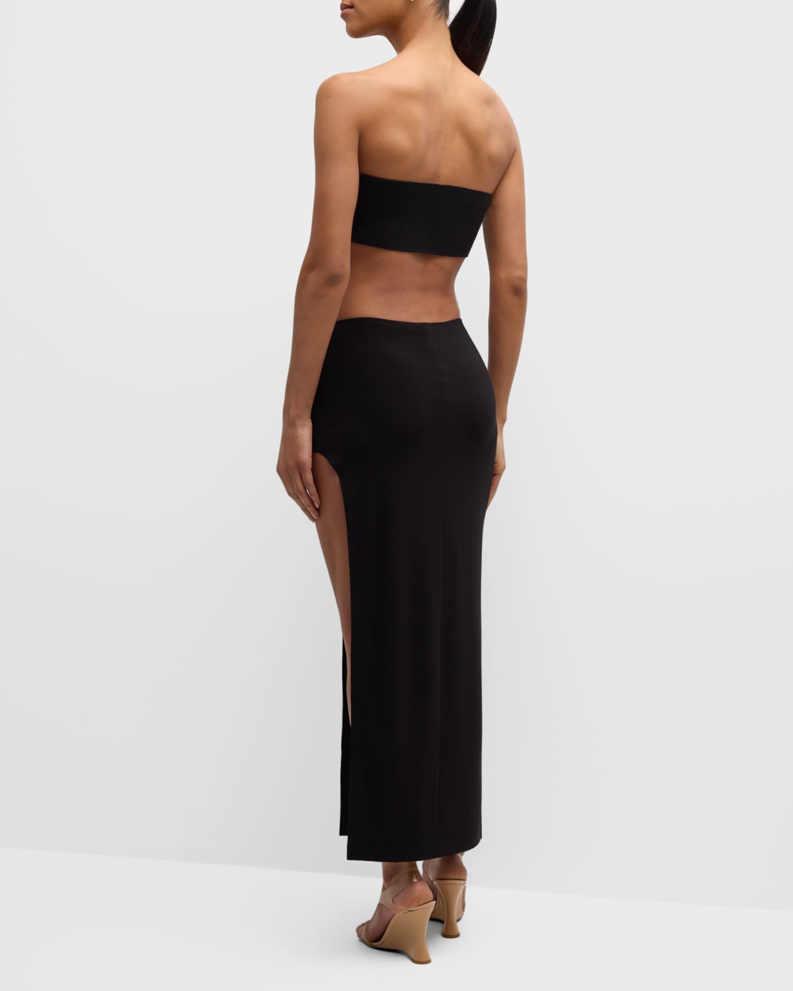 Norma Kamali Marissa Wide Slit Skirt | Neiman Marcus