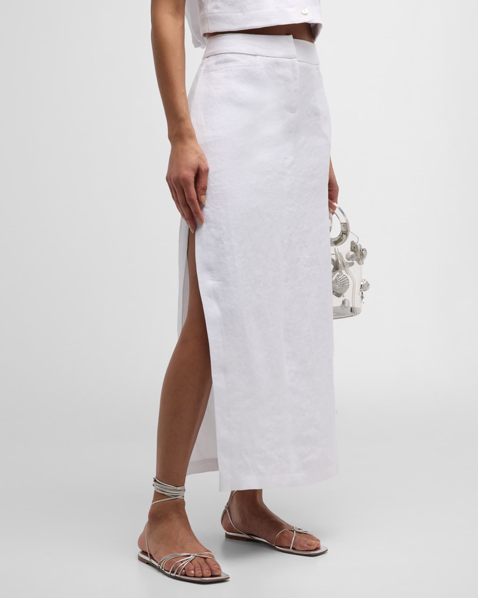 JBQ Camp Hemp Midi Skirt | Neiman Marcus