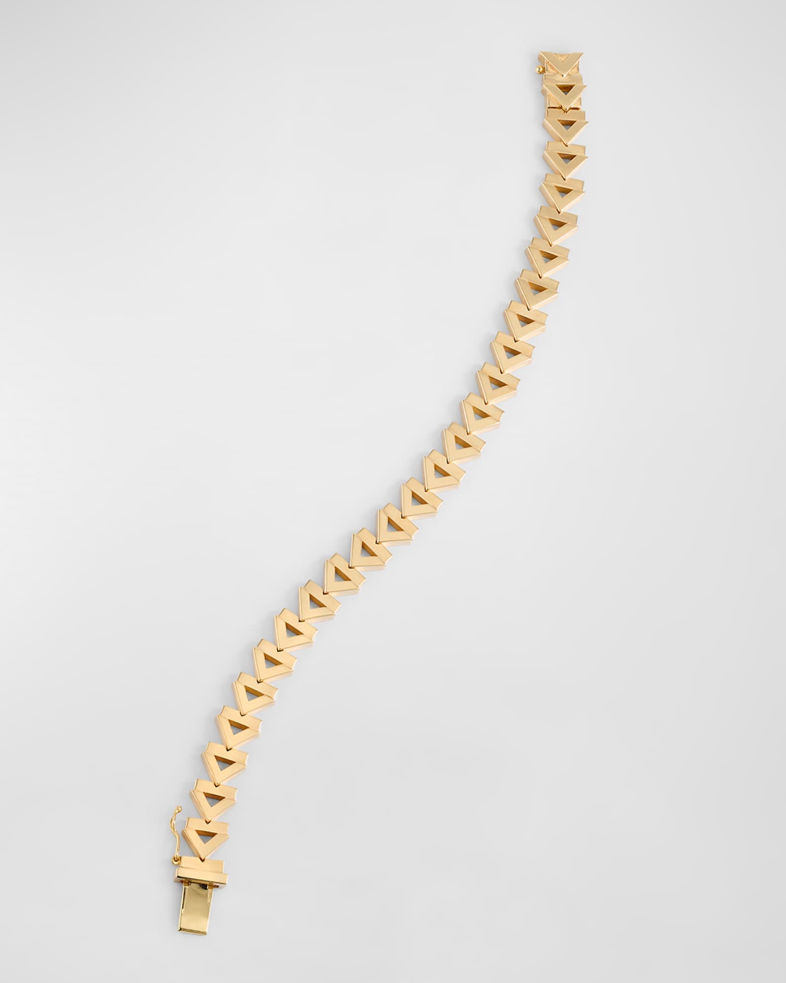 AZLEE 18K Gold Deco Chevron Bracelet | Neiman Marcus