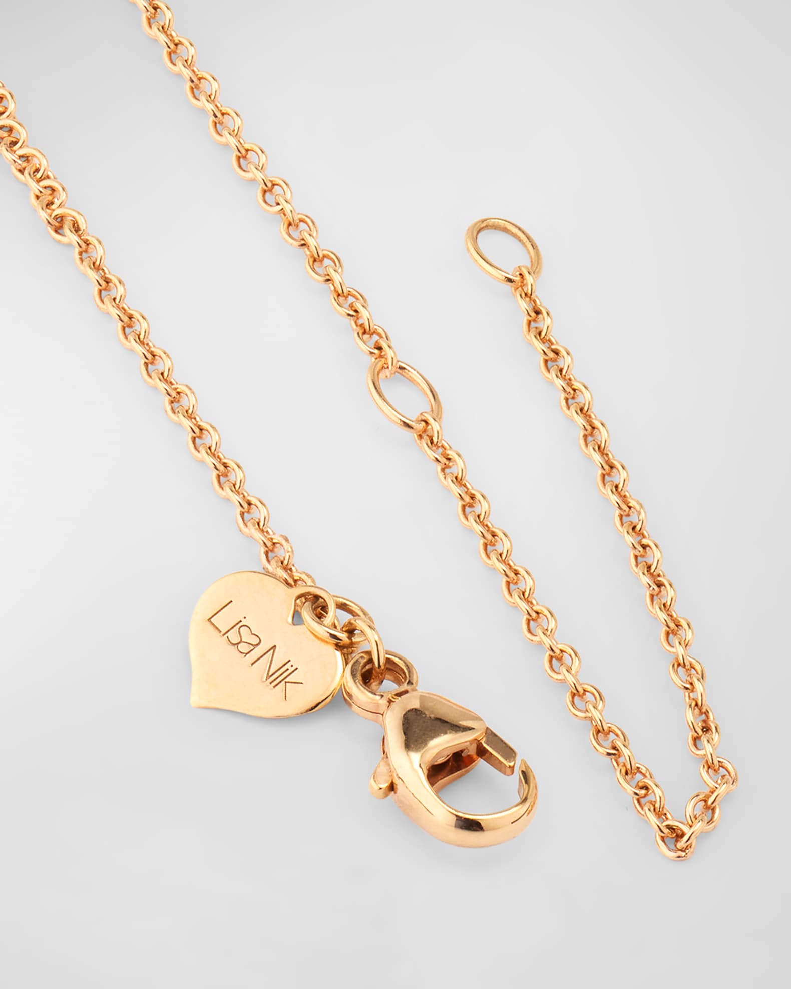 Lisa Nik Rocks 18K Rose Gold Crystal Quartz Kite and Diamond Bail ...