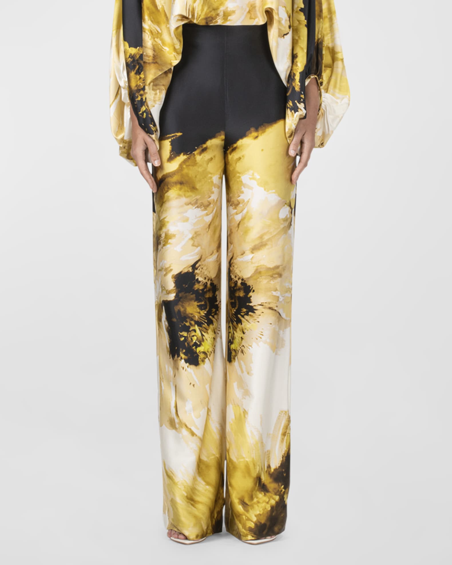 Silvia Tcherassi Andie Silk Wide-Leg Pants | Neiman Marcus