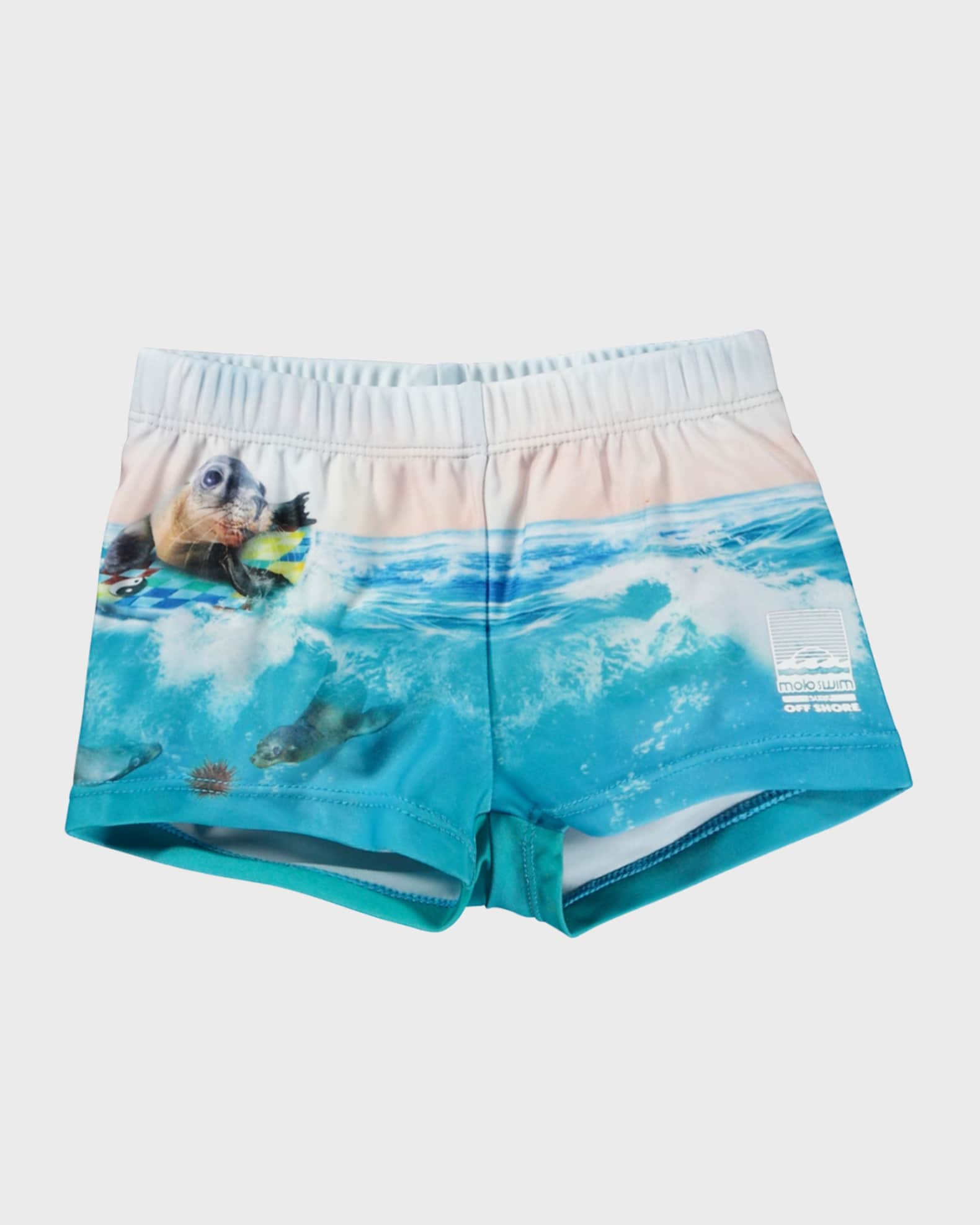 Molo Boy's Nansen Sea Lion Swim Trunks, Size 3M-3T | Neiman Marcus