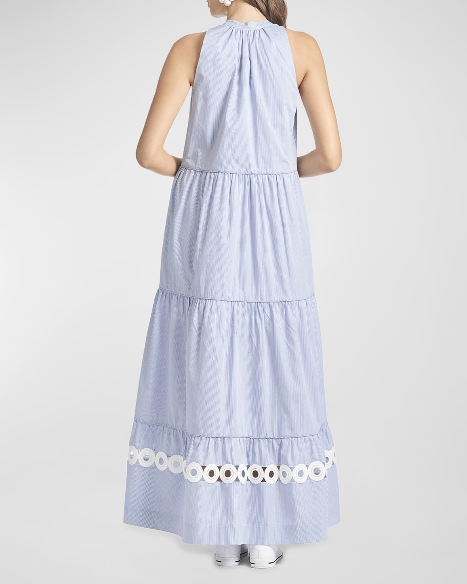 Sachin & Babi Positano Tiered Lace-Inset Maxi Dress | Neiman Marcus