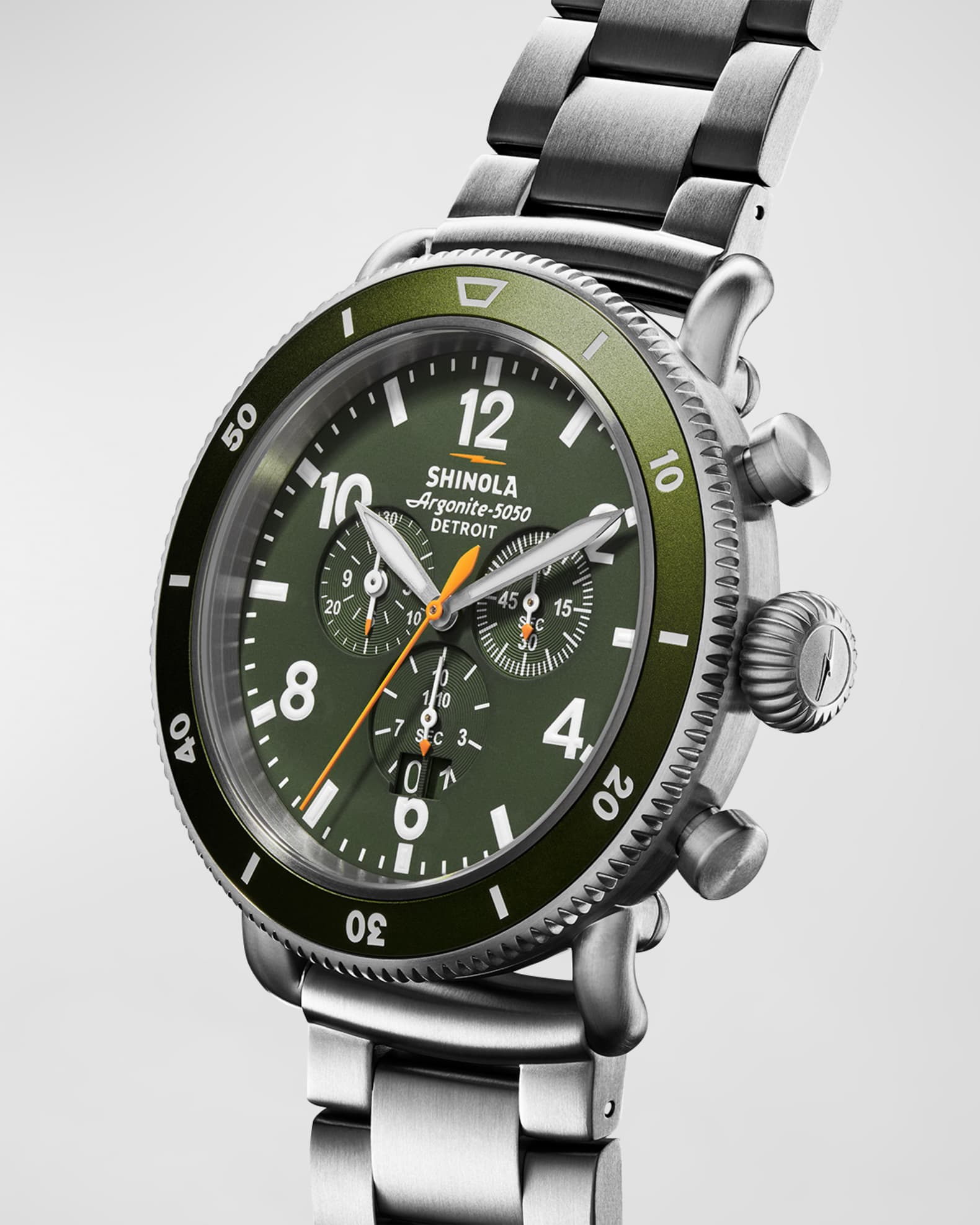 Shinola Runwell Sport Chrono Leather and Titanium Watch Gift Set ...