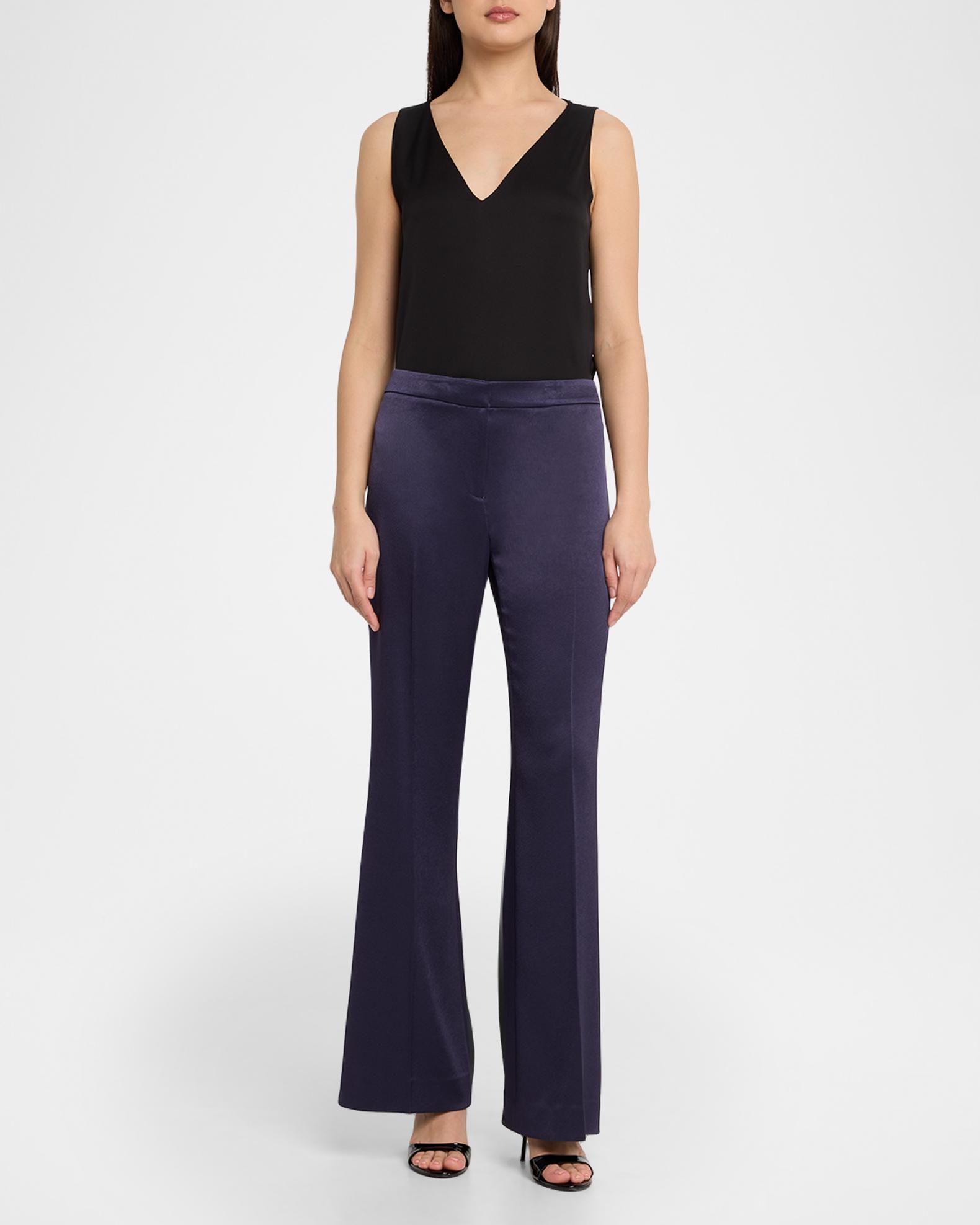 Ungaro Kyra Flare-Leg Satin Pants | Neiman Marcus