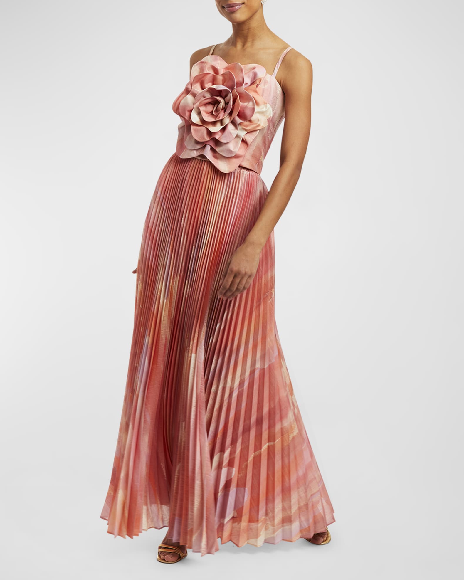 Mestiza New York Dominique Pleated A-Line Convertible Gown | Neiman Marcus