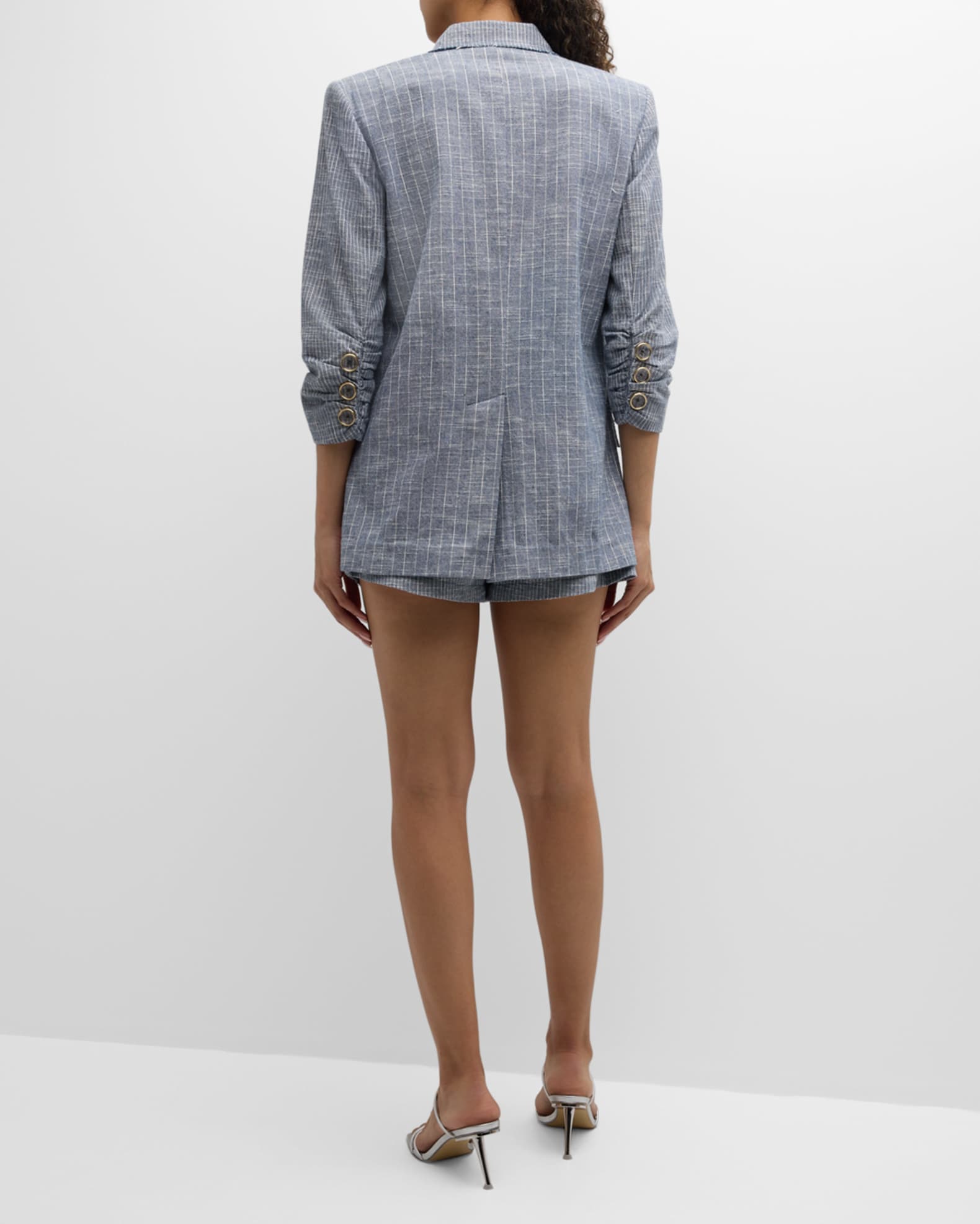 Ramy Brook Lilianna Double-Breasted Stripe Blazer | Neiman Marcus