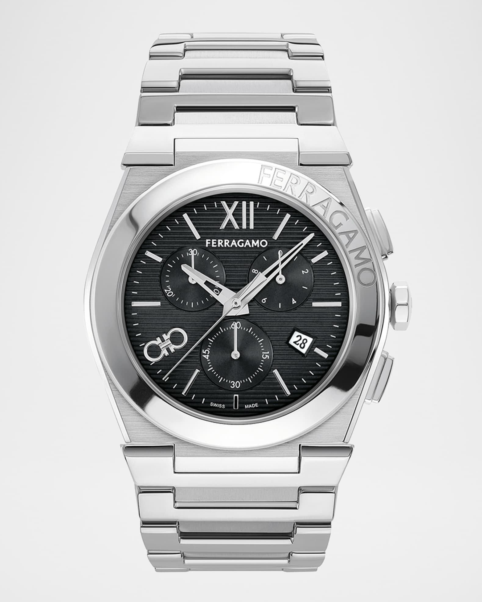 Ferragamo Vega Chrono Bracelet Watch, 42mm | Neiman Marcus
