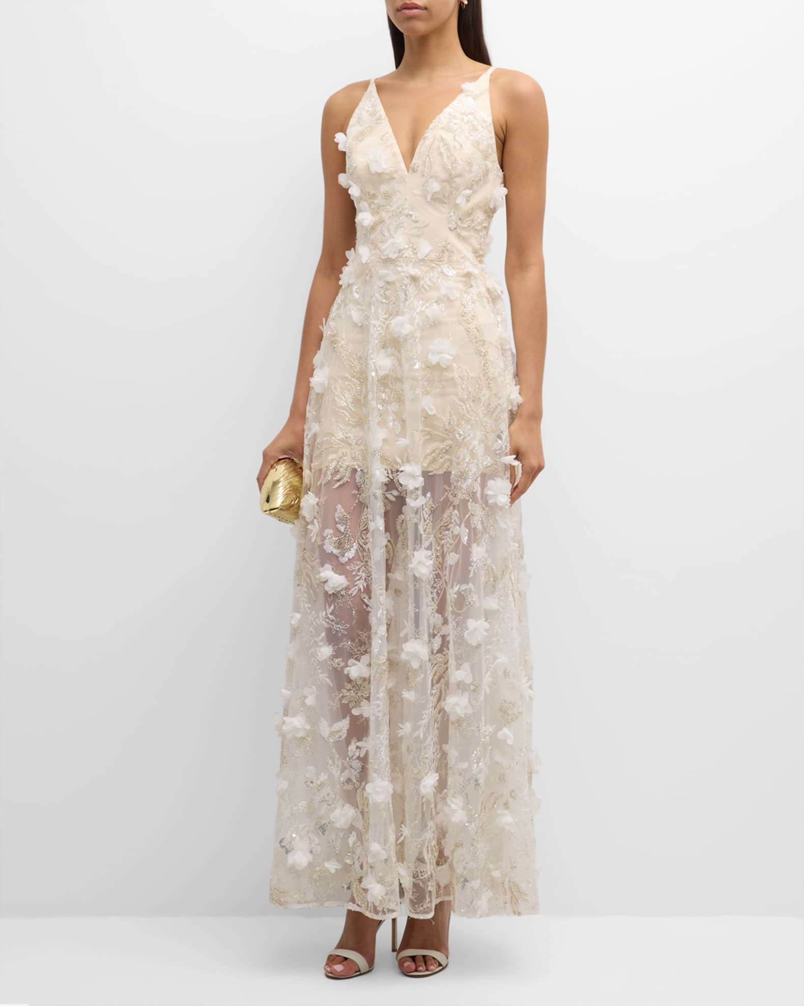 Dress the Population Black Label Sidney Bead & Sequin Floral ...