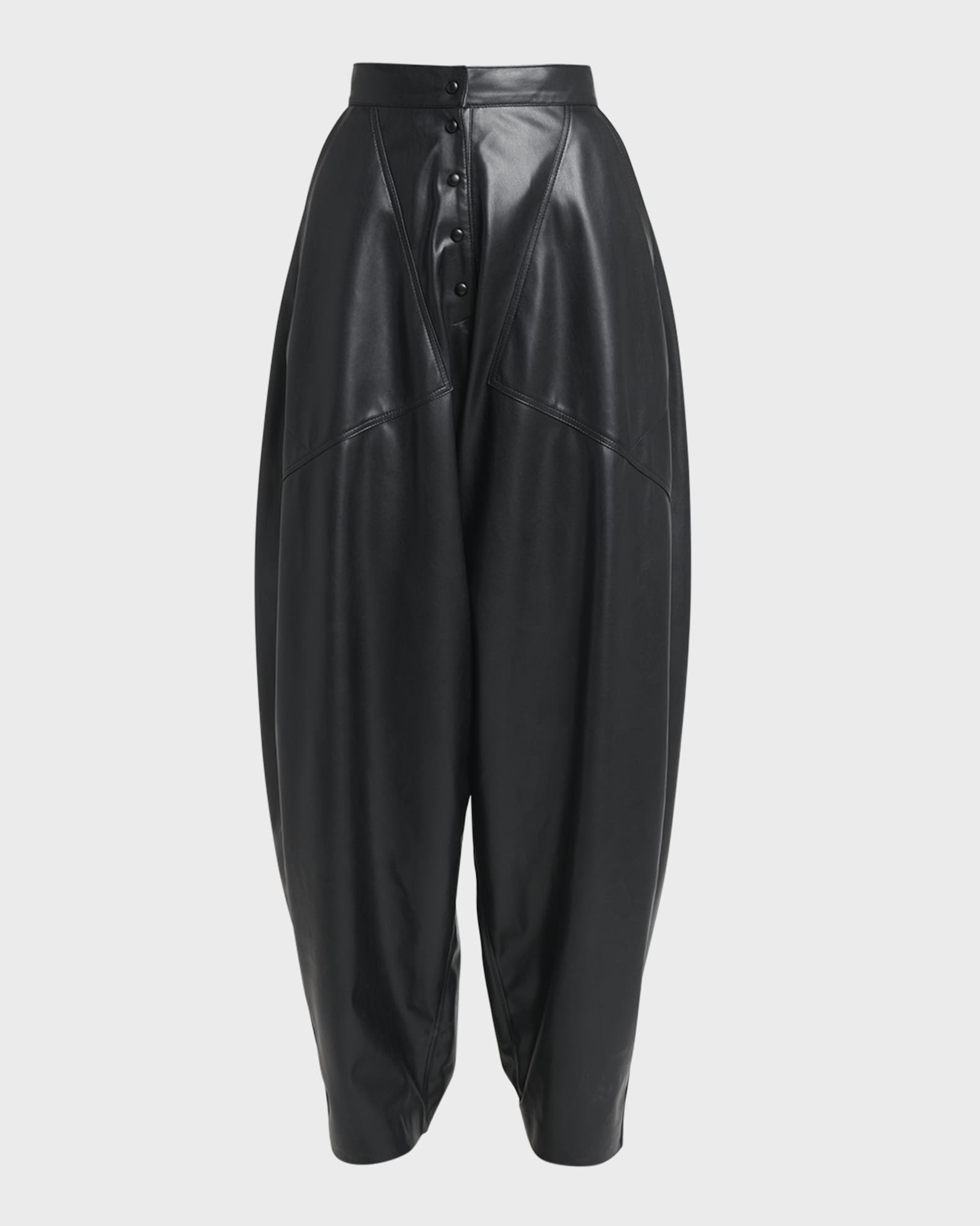 Stella McCartney Altermat Faux Leather Tapered Wide-Leg Pants | Neiman ...