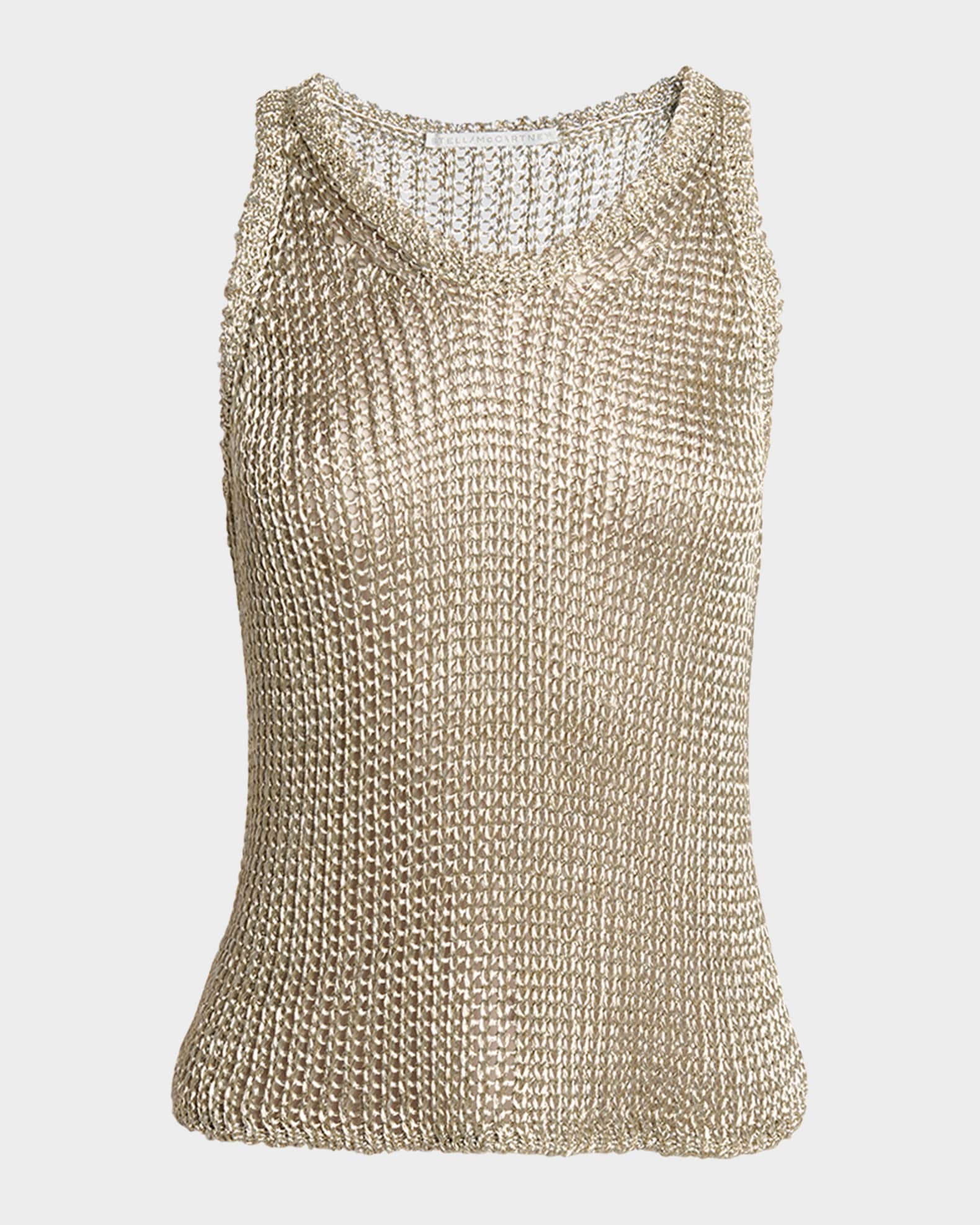 Stella McCartney Metallic Knit Tank Top | Neiman Marcus
