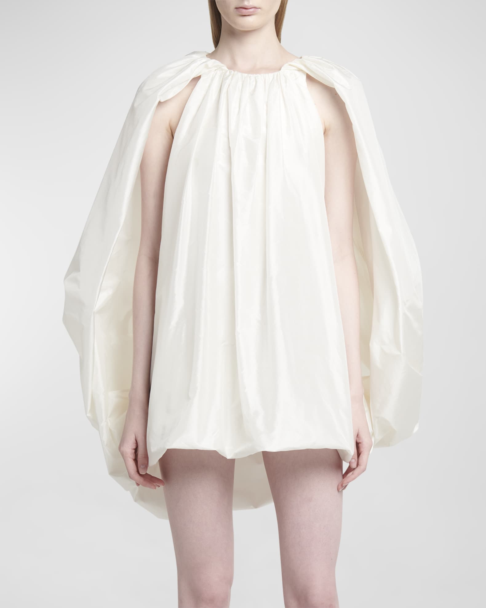 Stella McCartney Bubble Mini Dress with Cape Back | Neiman Marcus