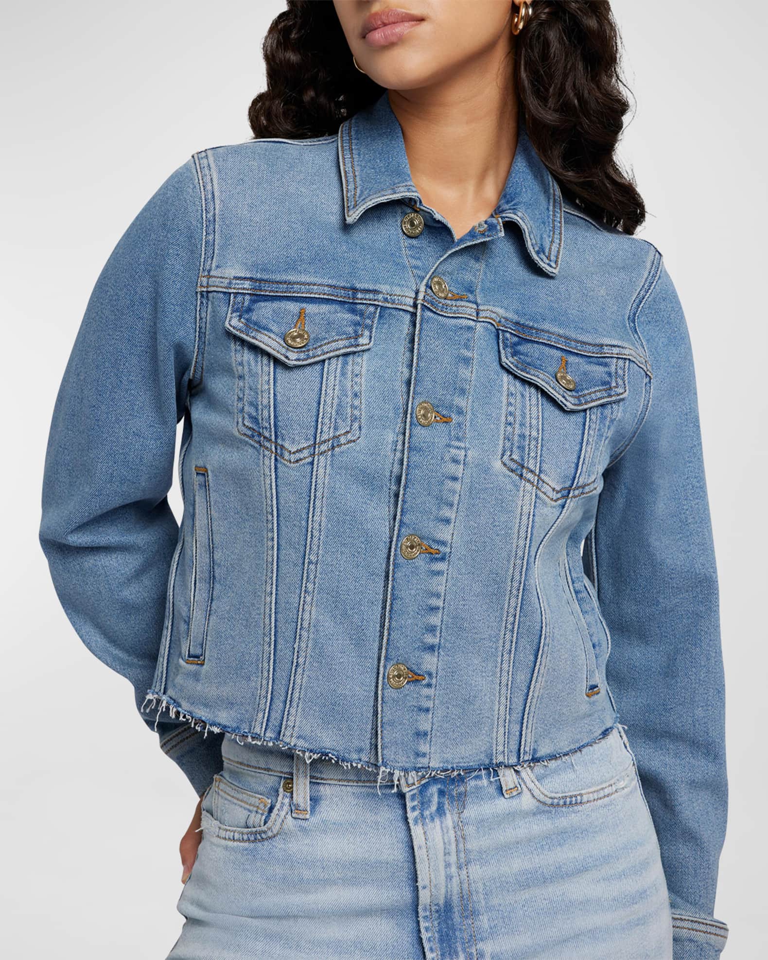 7 for all mankind Classic Denim Trucker Jacket | Neiman Marcus