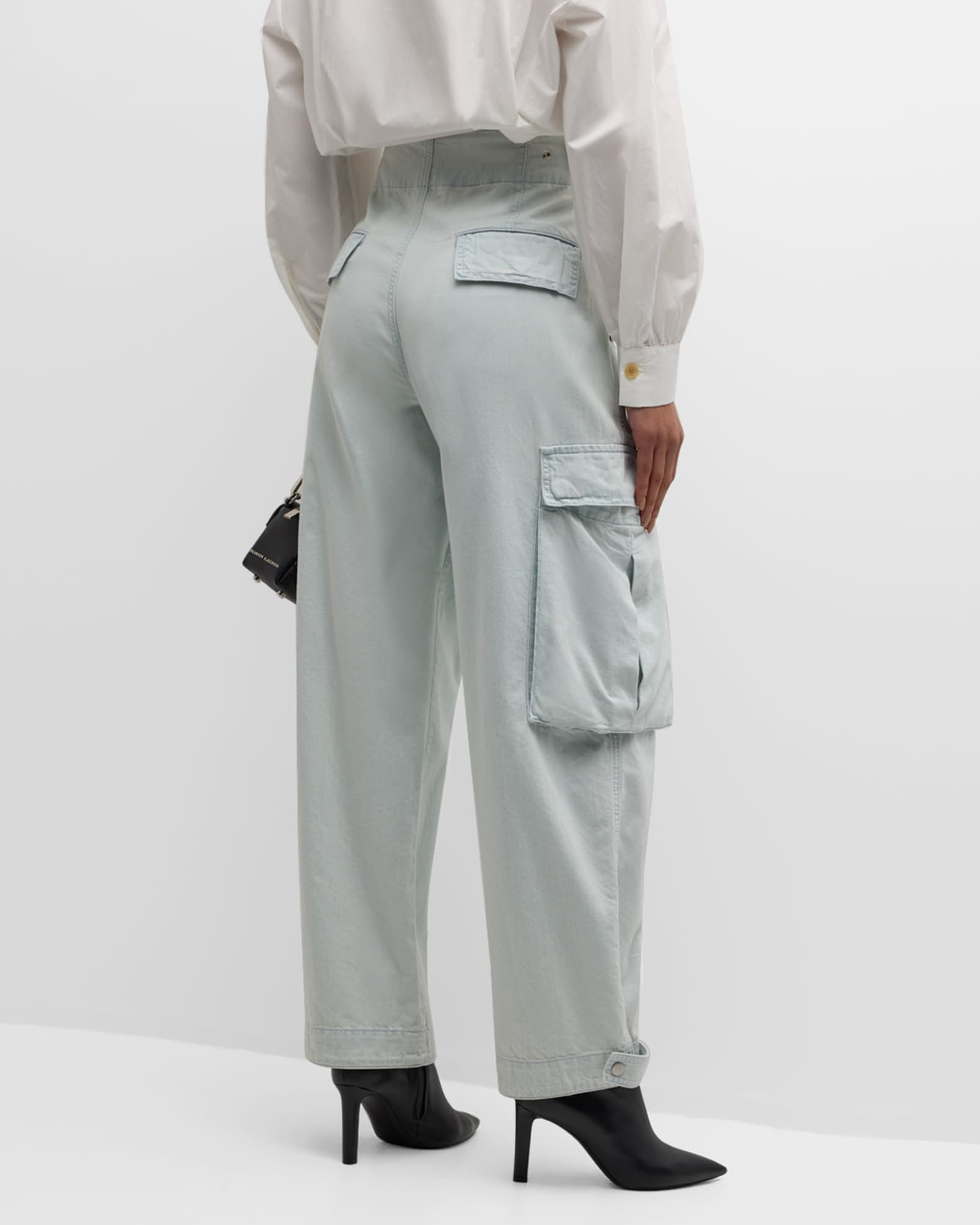 FRAME Wide-Leg Cargo Pants | Neiman Marcus