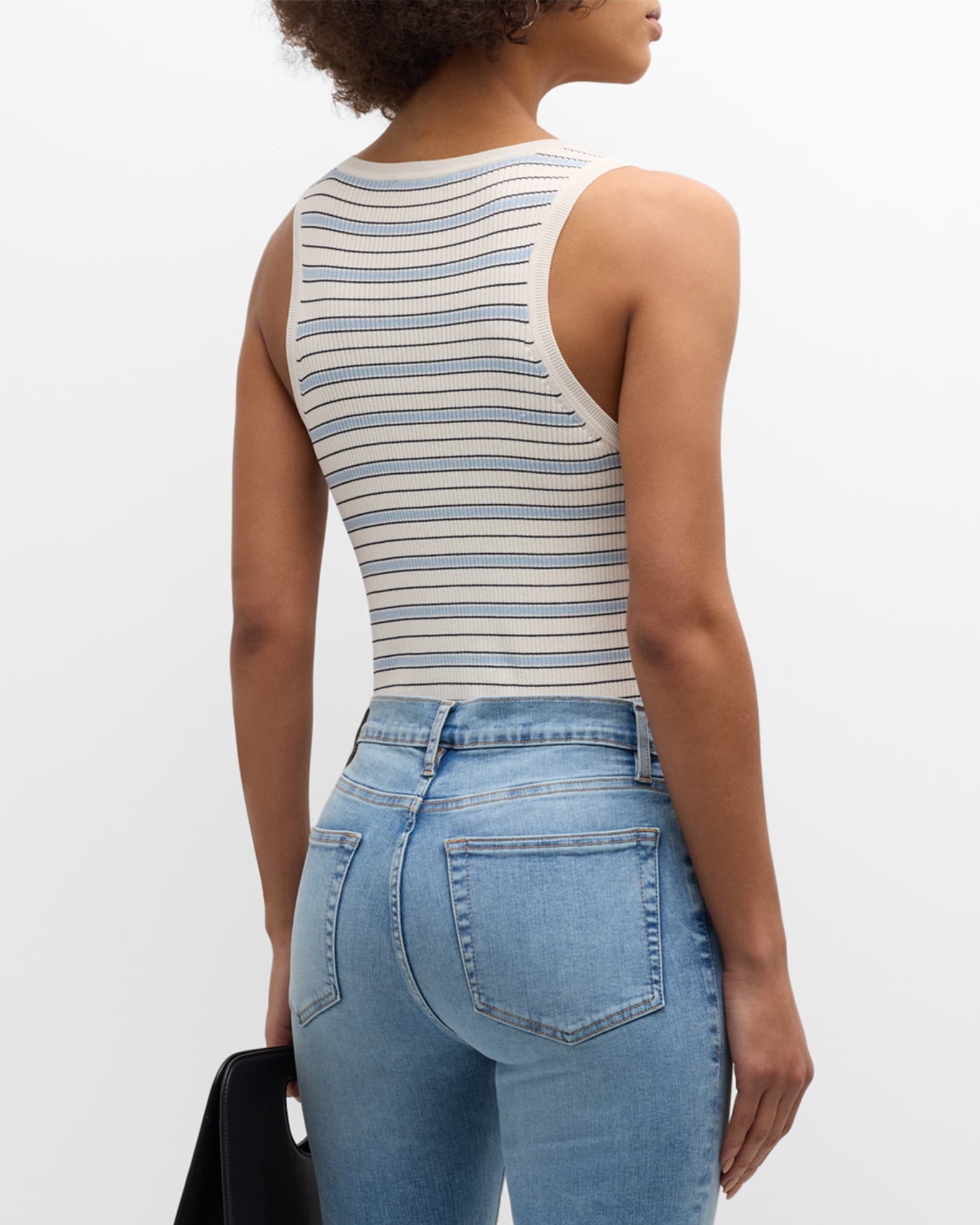 FRAME Striped Sweater Tank Top | Neiman Marcus
